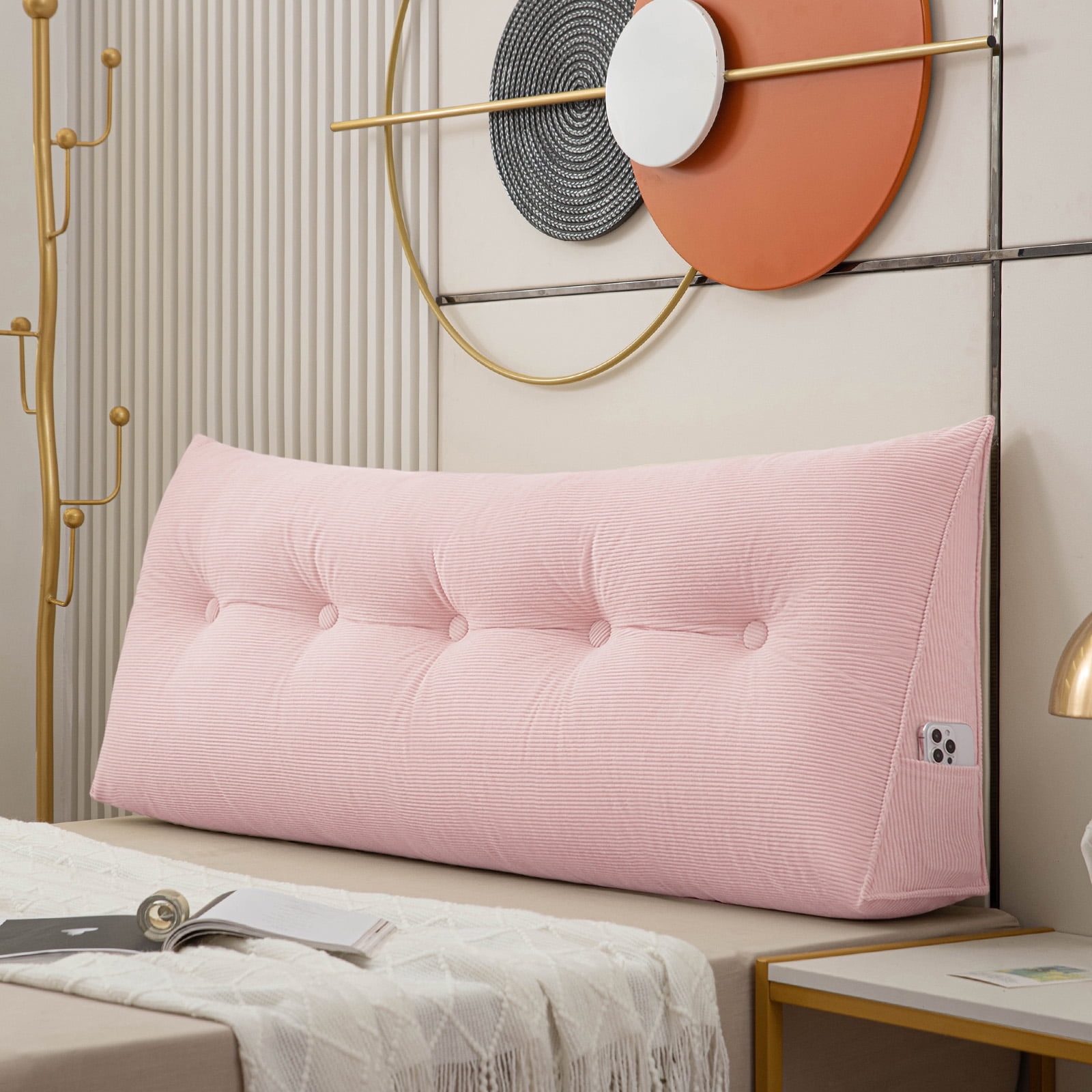 Lovote Bed Wedge Pillow for Headboard Gap Reading Lumbar Back Rest ...