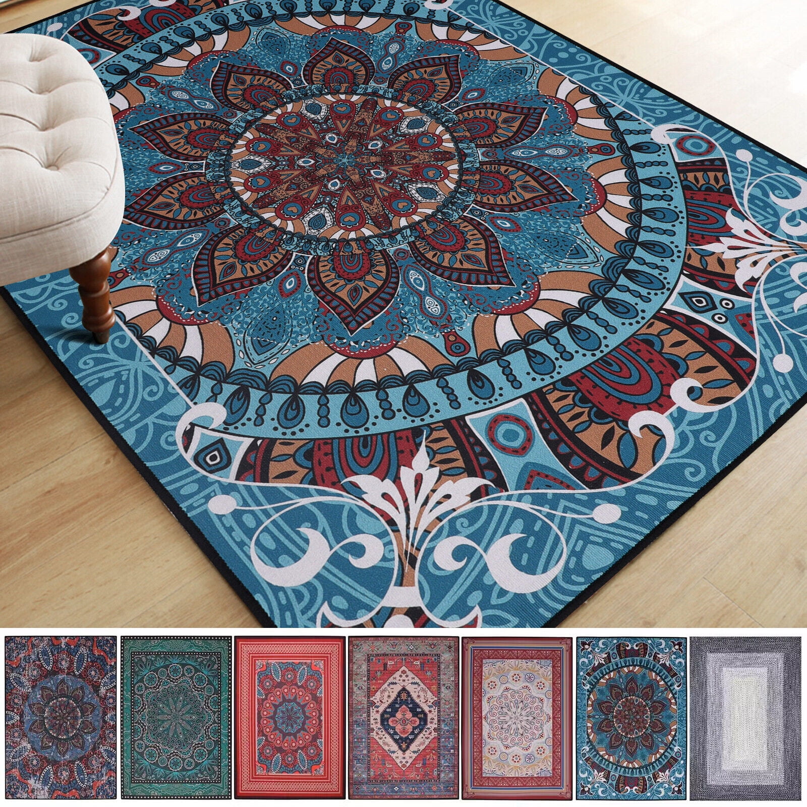 Lovote Classic Area Rug Traditional Oriental Carpet Vintage Floor Rug 2 ...