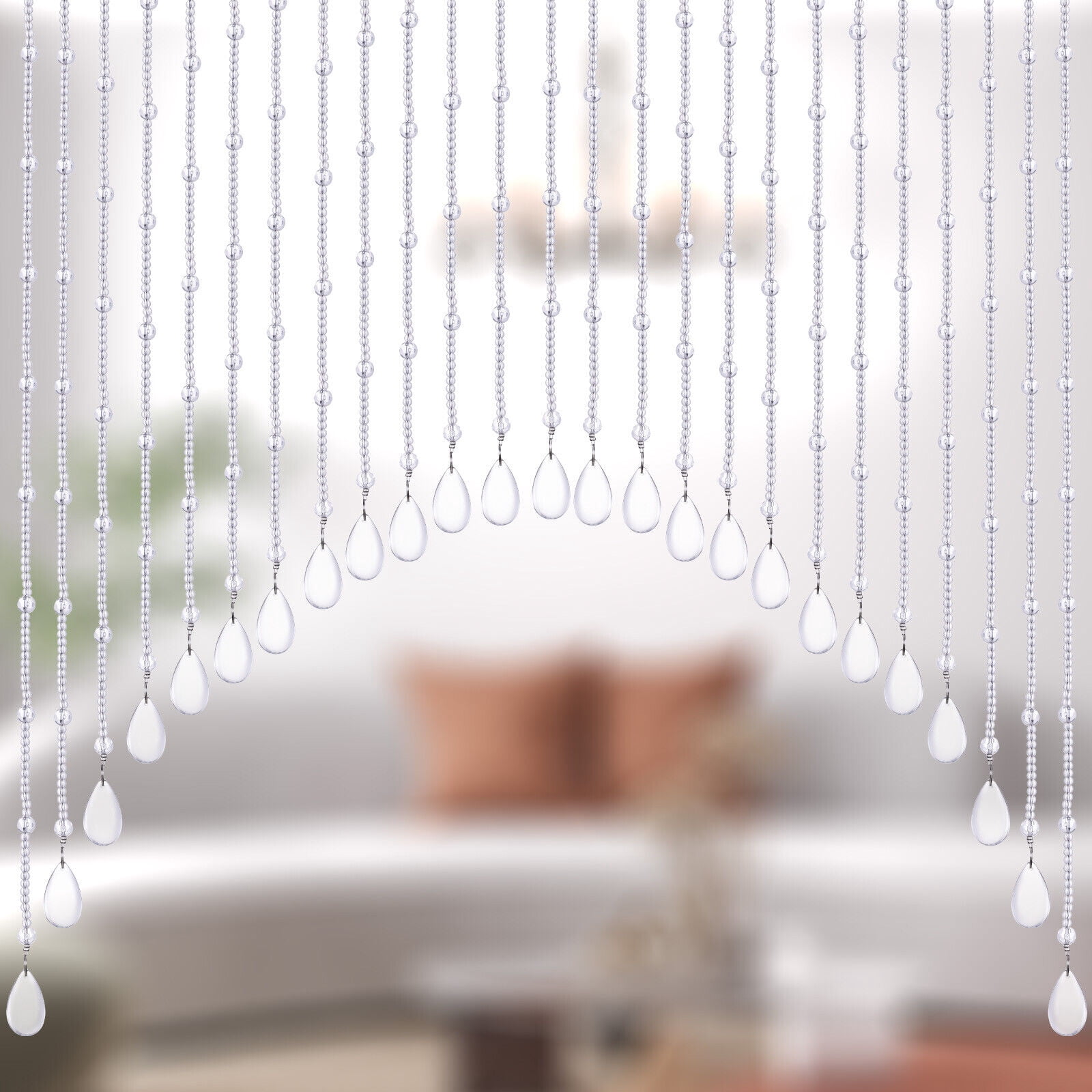 Lovote Elegant Arched Crystal Glass Door Beads Curtain - Home Decor ...