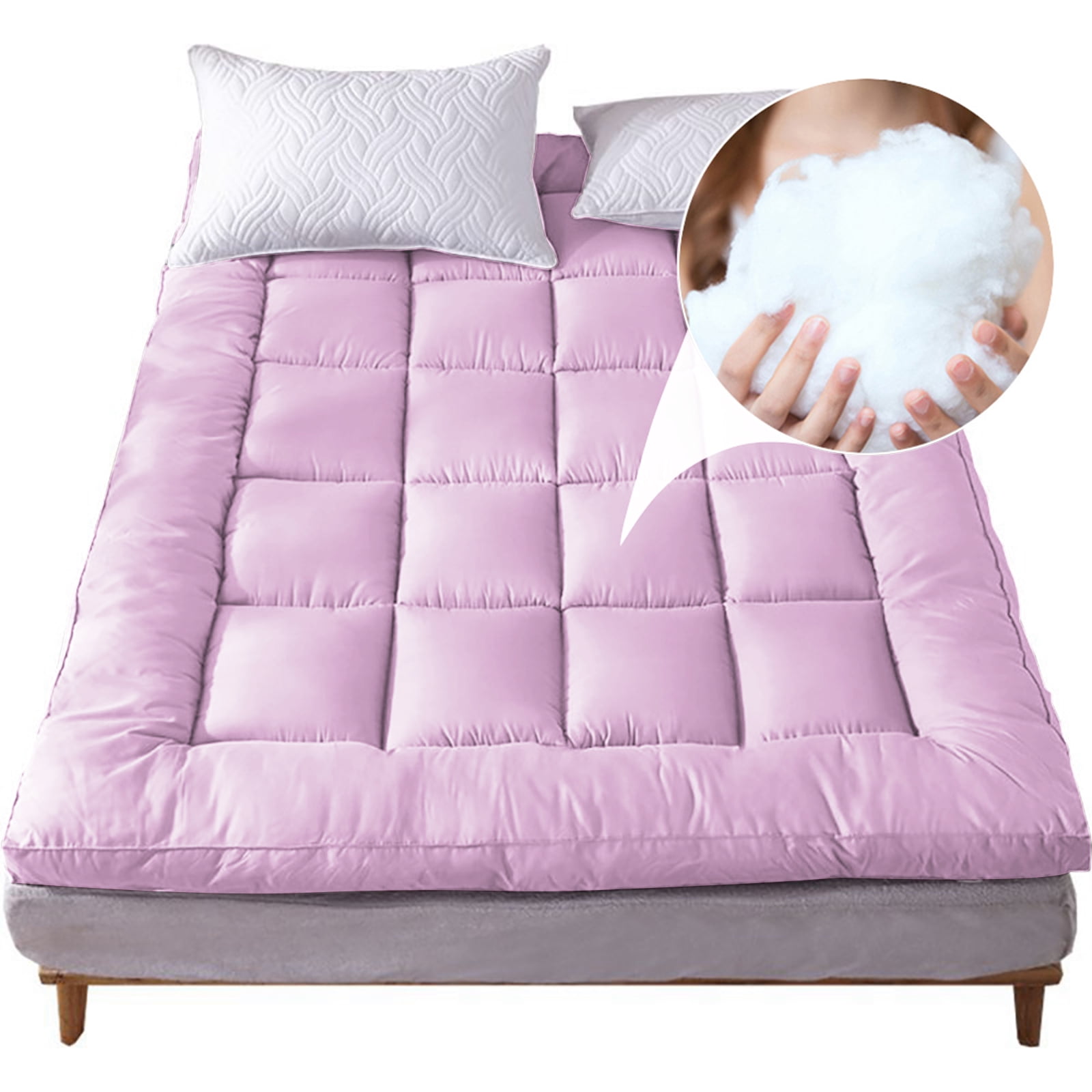 Lovote Extra Thick King Mattress Topper Pillow Top Mattress Pad Cover Quilted Fitted Mattress