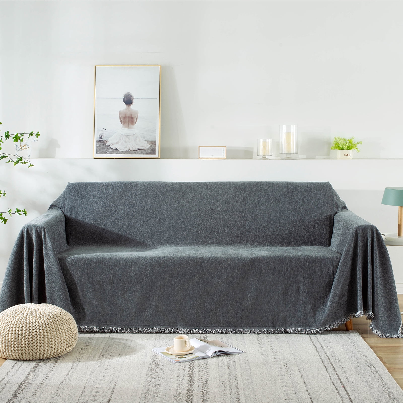 Lovote Water-Resistant Couch Cover Blanket Extra Large Sofa Blanket ...