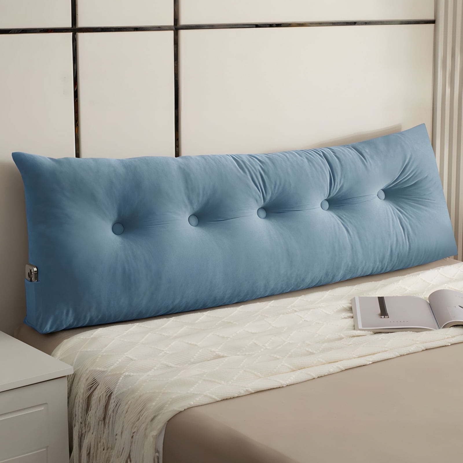 Desirable Life Wedge Headboard Reading Pillow 79" x 15.7" x 4.7 ...