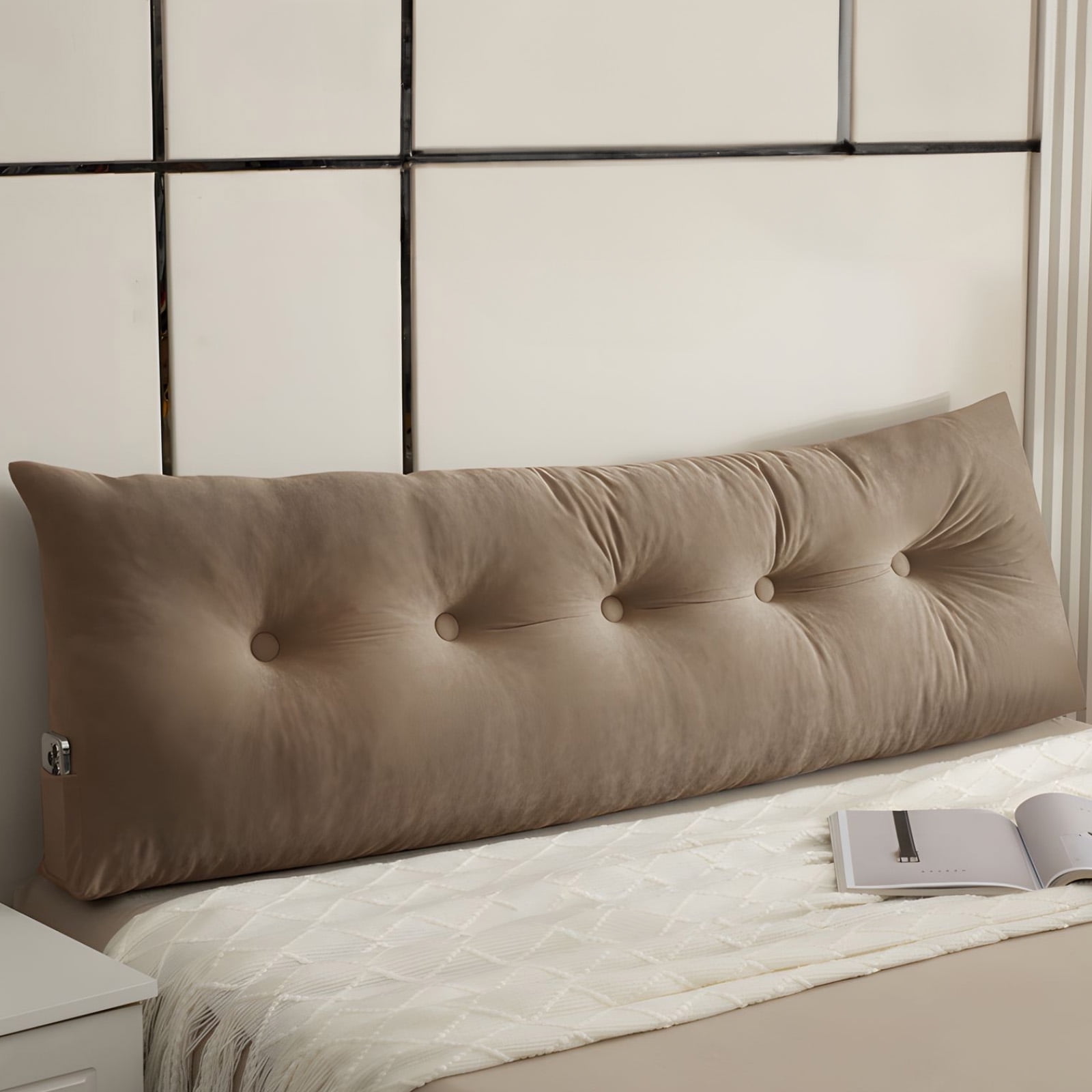 Desirable Life Wedge Headboard Reading Pillow 79" x 15.7" x 4.7 ...