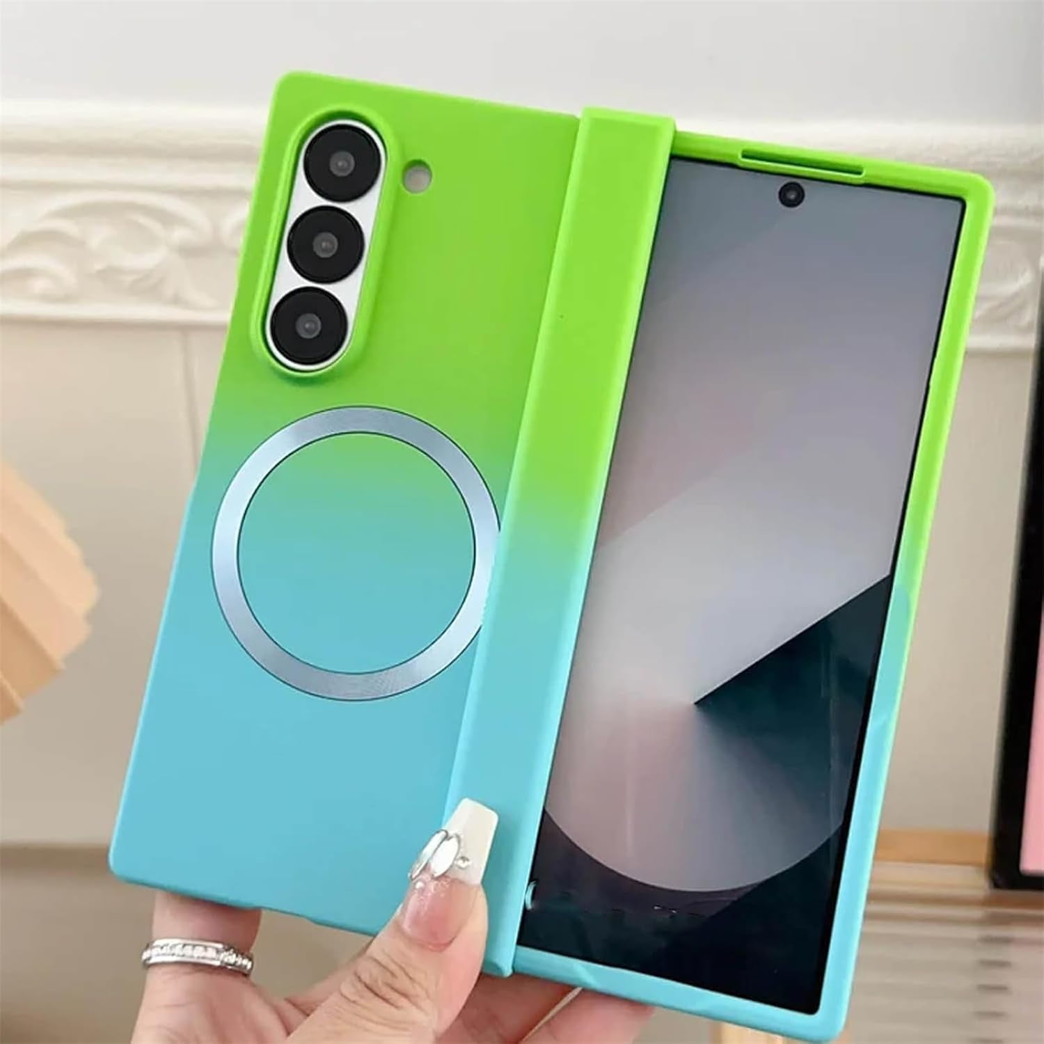 Lovreko Candy Color Gradient Magnetic Case for Samsung Z Fold, Cute ...