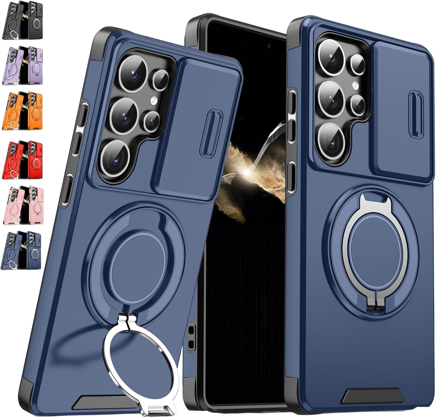 Lovreko New Slide Camera Protection Magnetic Stand Phone Case for ...