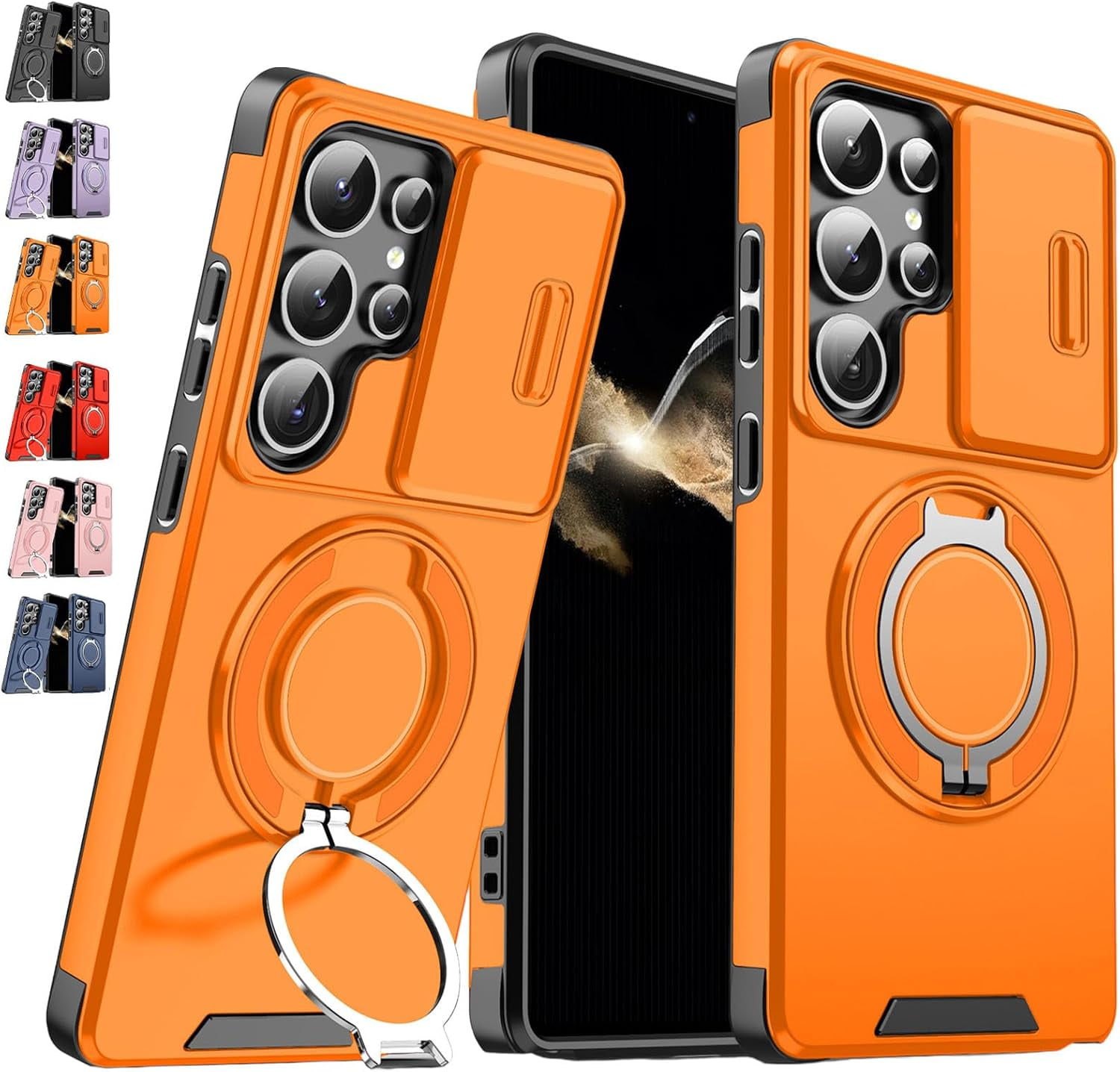 Lovreko New Slide Camera Protection Magnetic Stand Phone Case for ...