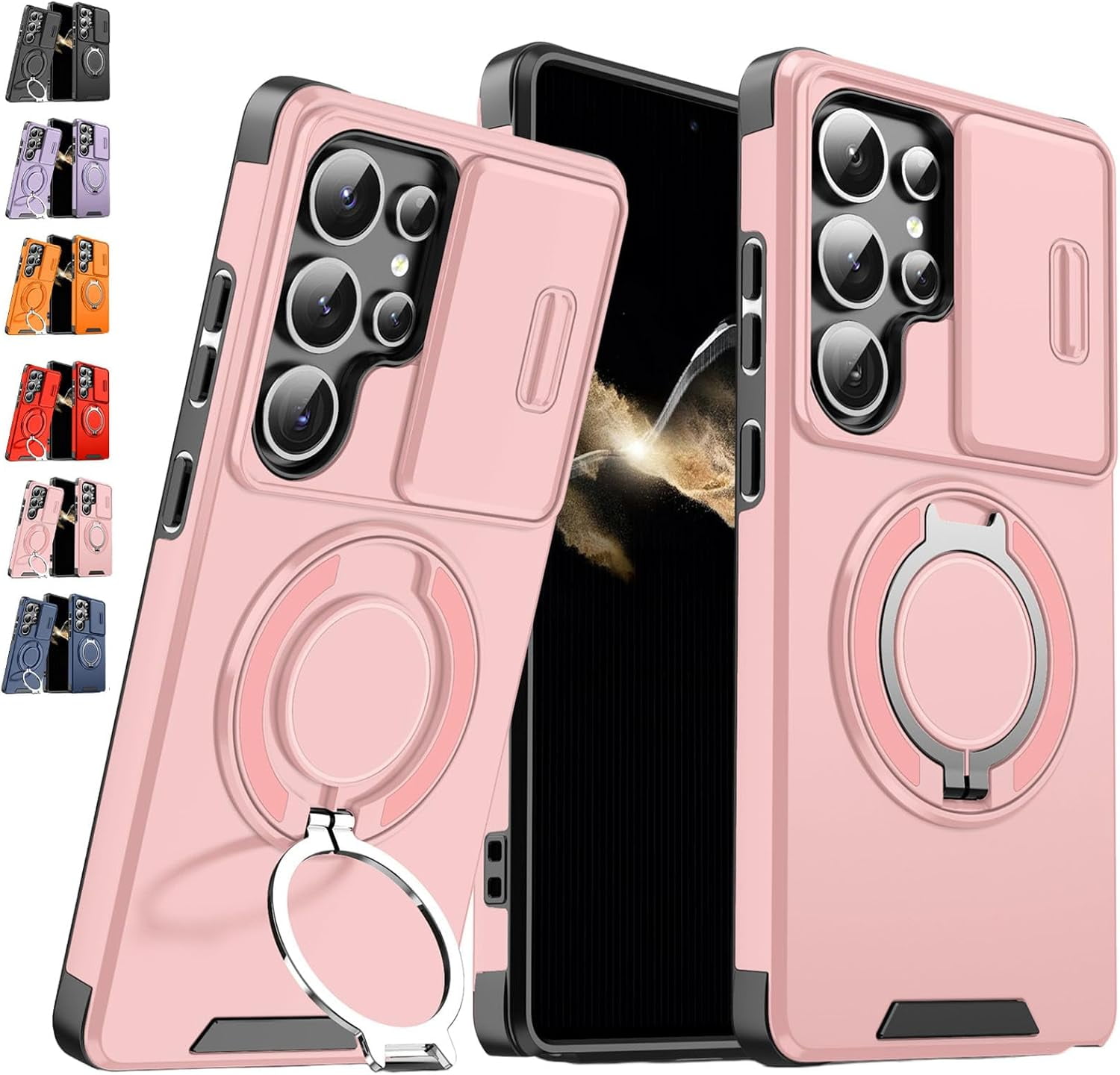 Lovreko New Slide Camera Protection Magnetic Stand Phone Case for ...