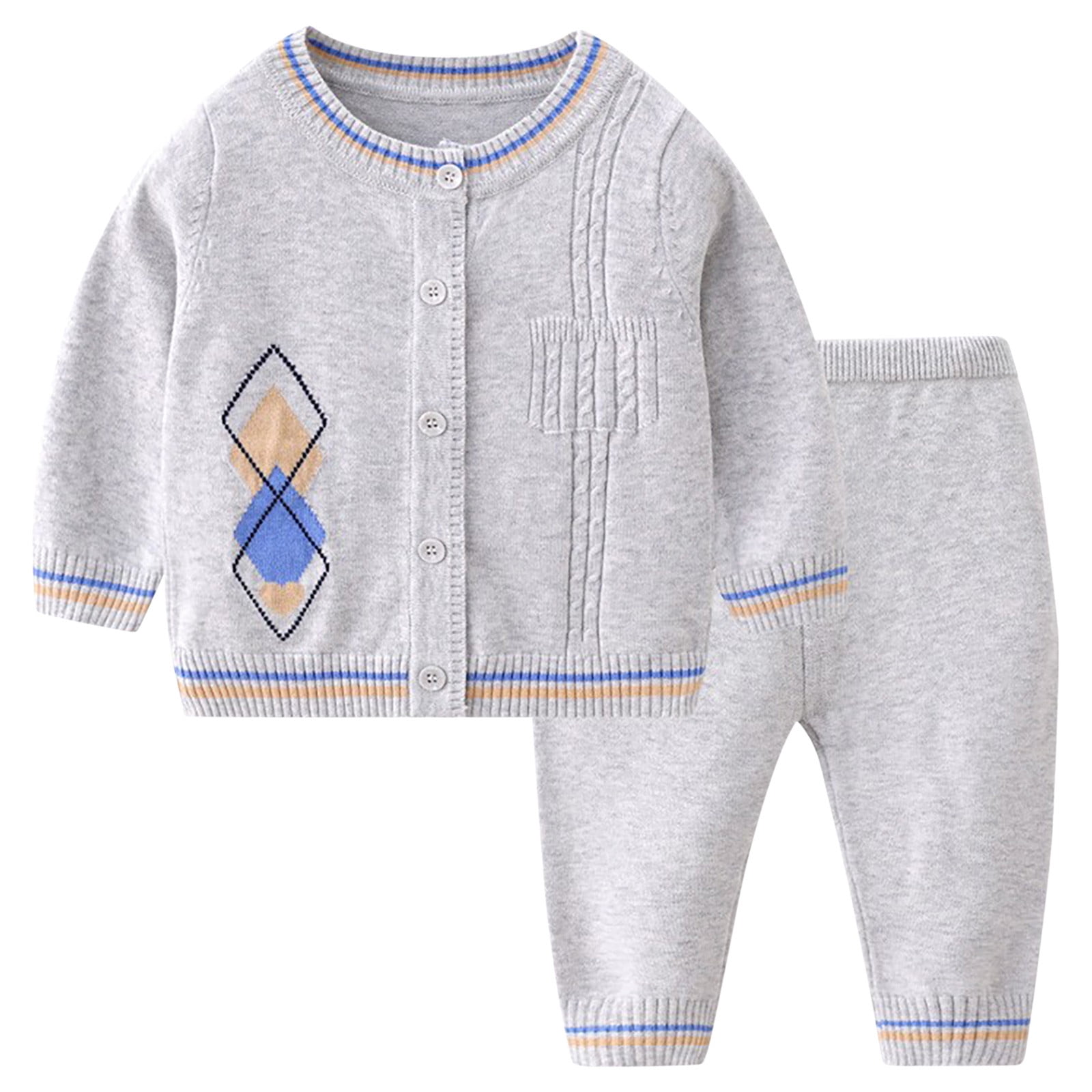 Zwiiyzr 2025 0-2T Baby Clothes Sweater Outfits Kids Toddler Girls Boys ...