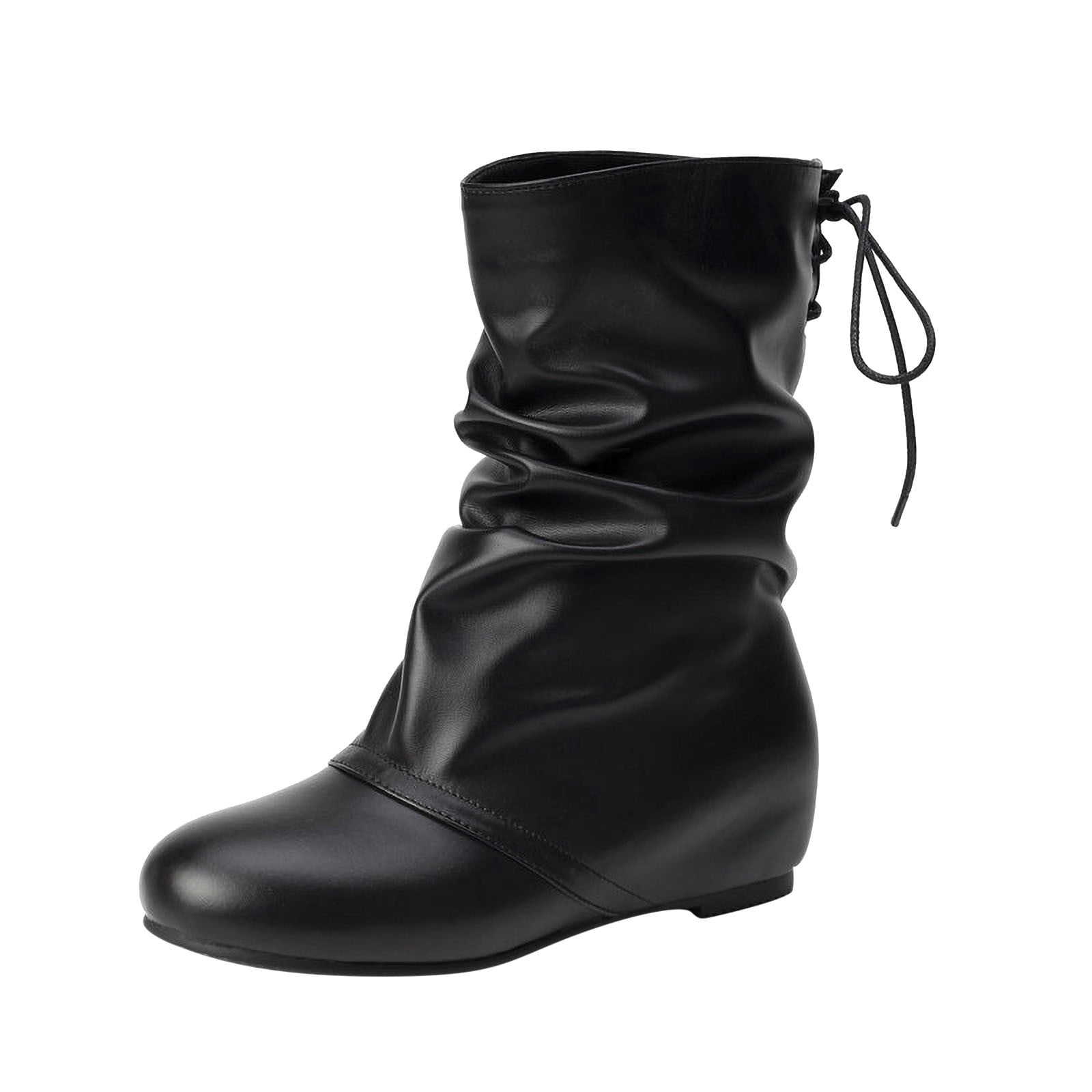 Lovskoo 2024 Ankle Boots for Women Leather Invisible Height Increasing ...