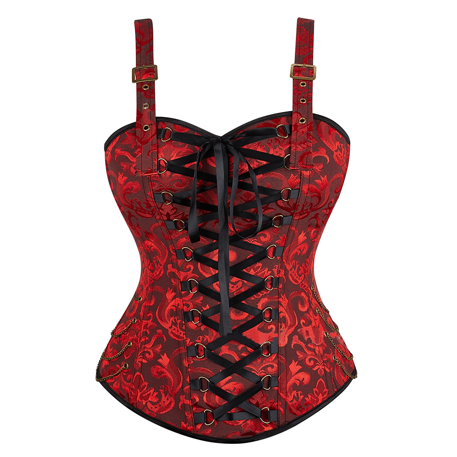 Lovskoo 2024 Corset Tops for Women Steampunk Renaissance Corset ...
