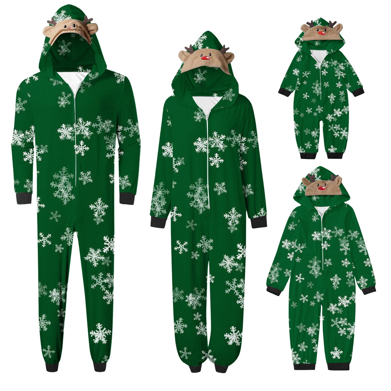 Lovskoo 2024 Family Christmas Pajamas Matching Sets Onesie Printed Long ...