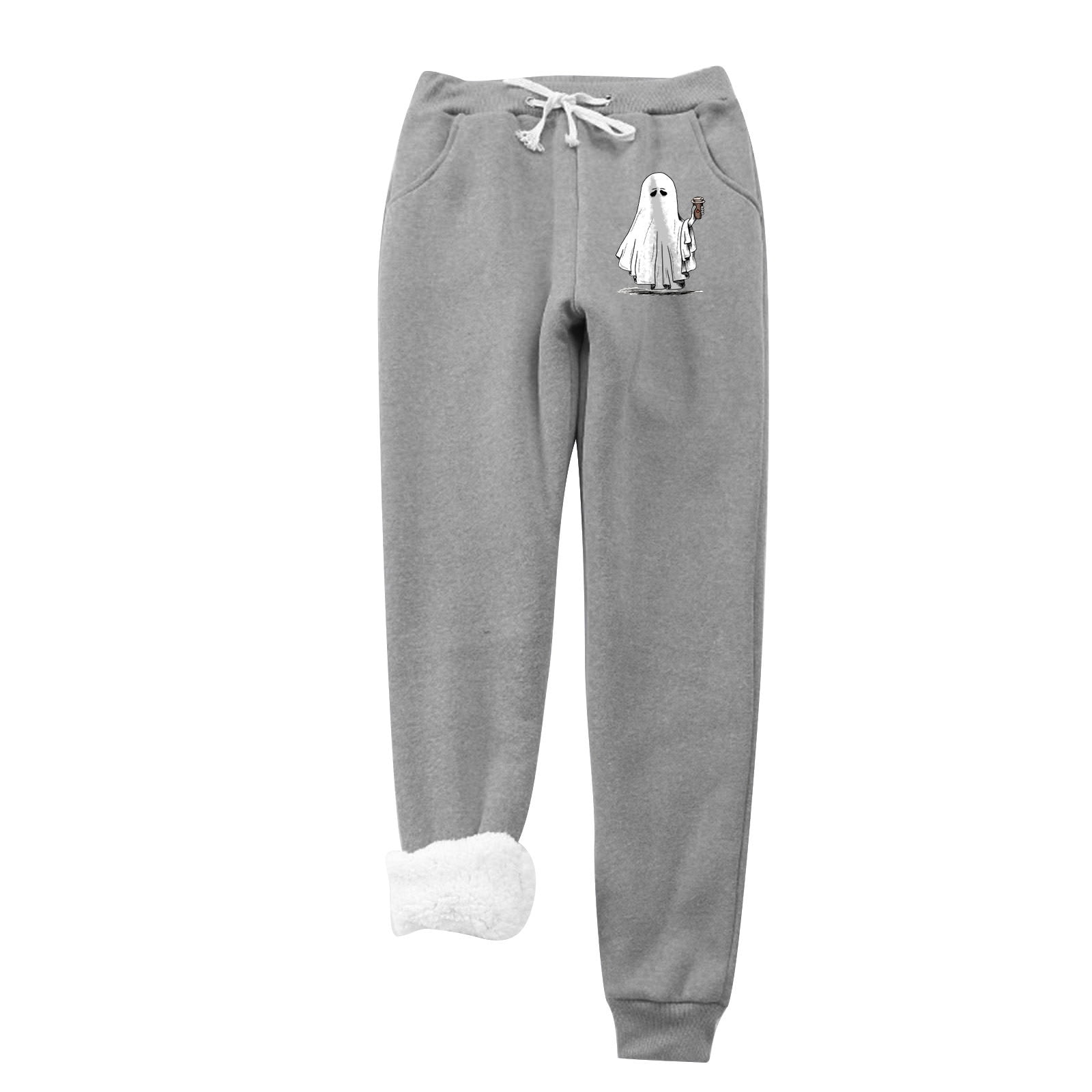 Lovskoo 2024 Halloween Sweatpants for Women High Waisted Fleece Lined ...