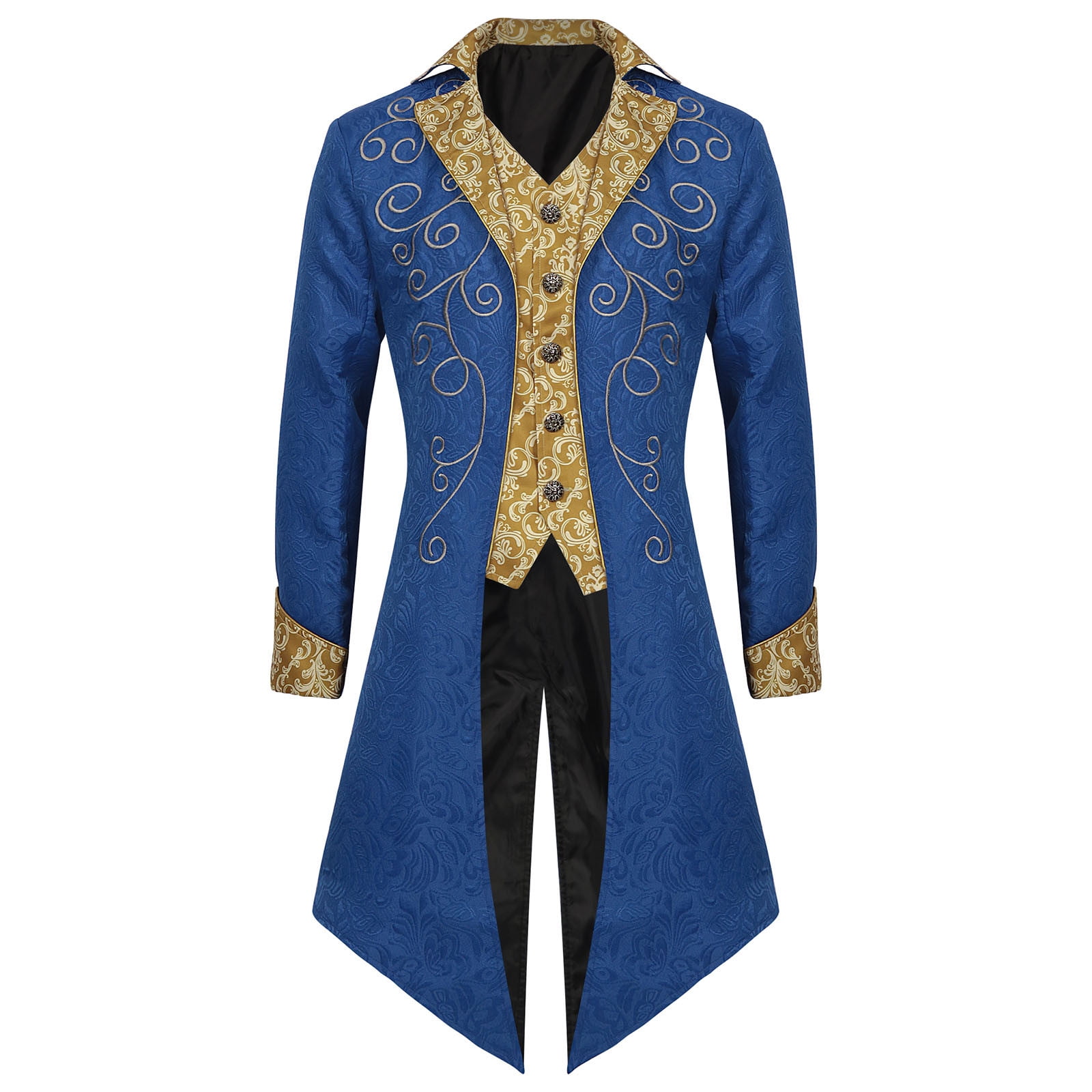 Lovskoo 2024 Men's Medieval Steampunk Tailcoat for Men Renaissance ...
