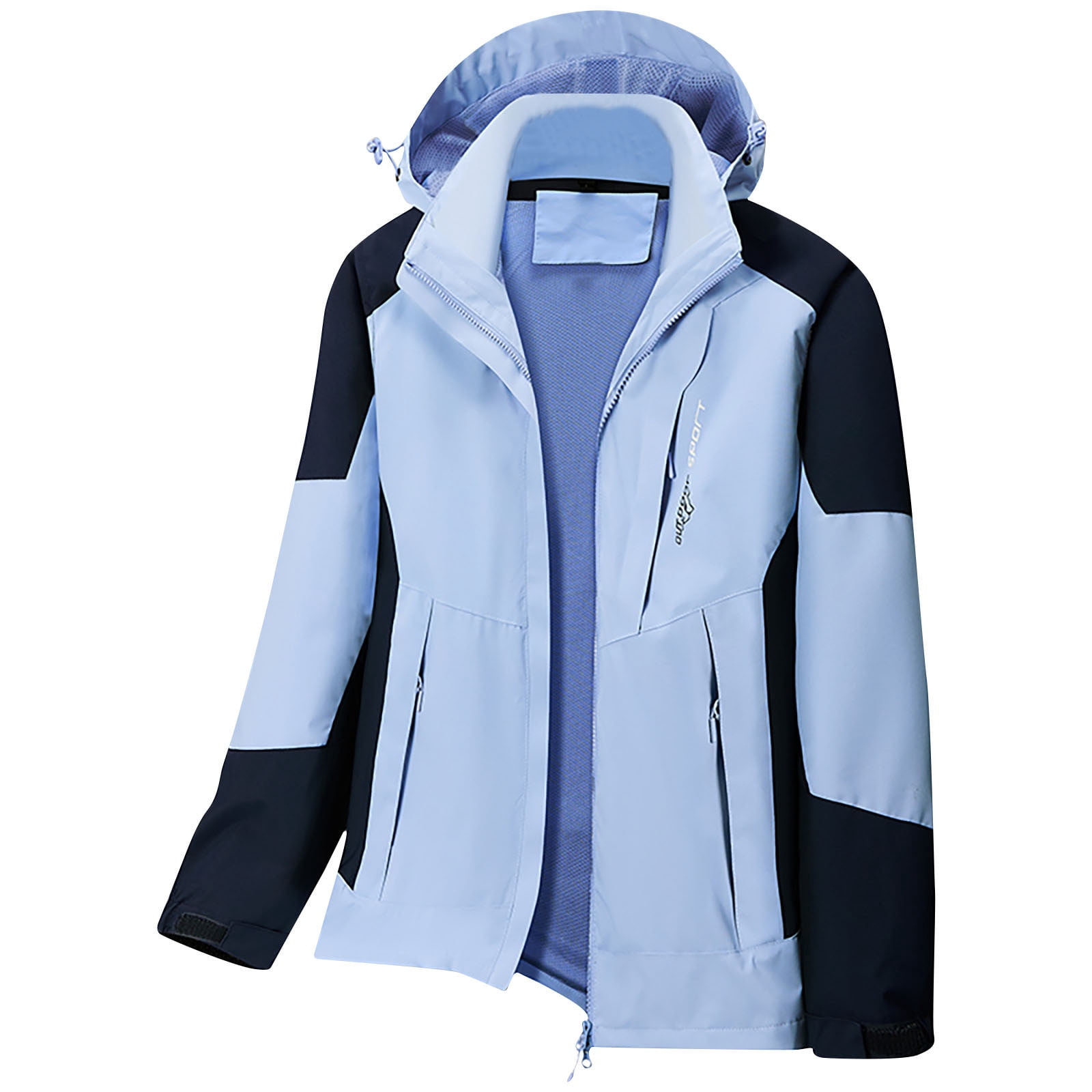 Lovskoo 2024 Men's Rain Jacket Hooded Sport Casual Waterproof ...