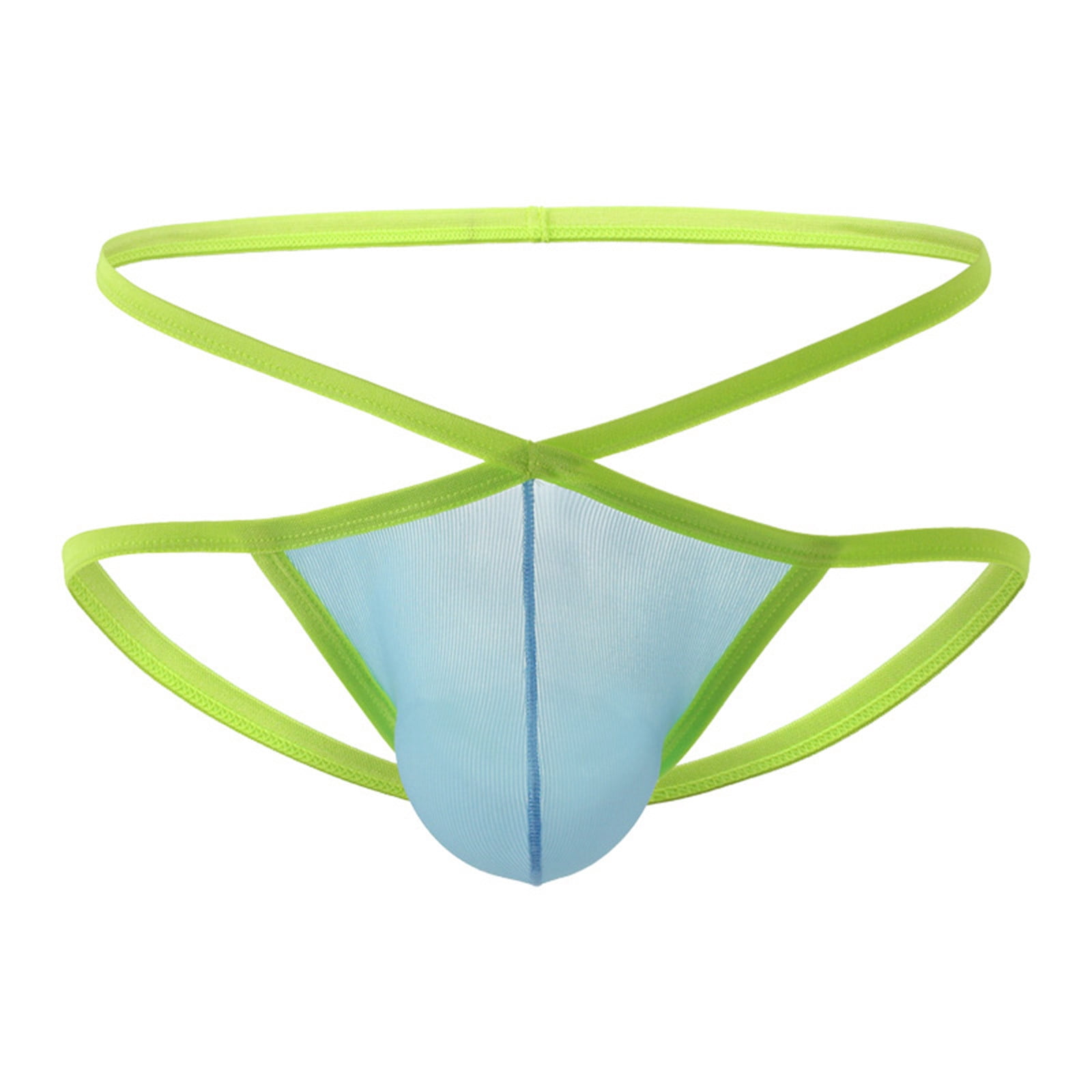 Lovskoo 2024 Mens G String Thong Underwear Fashion Ice Silk Panties ...