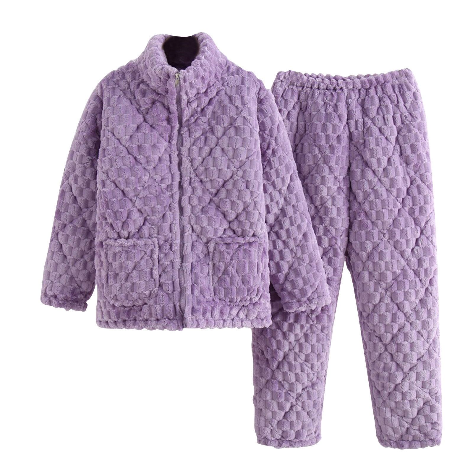 Lovskoo Women's Fuzzy Fleece Pajamas Set Fluffy Loungewear Winter Loose ...