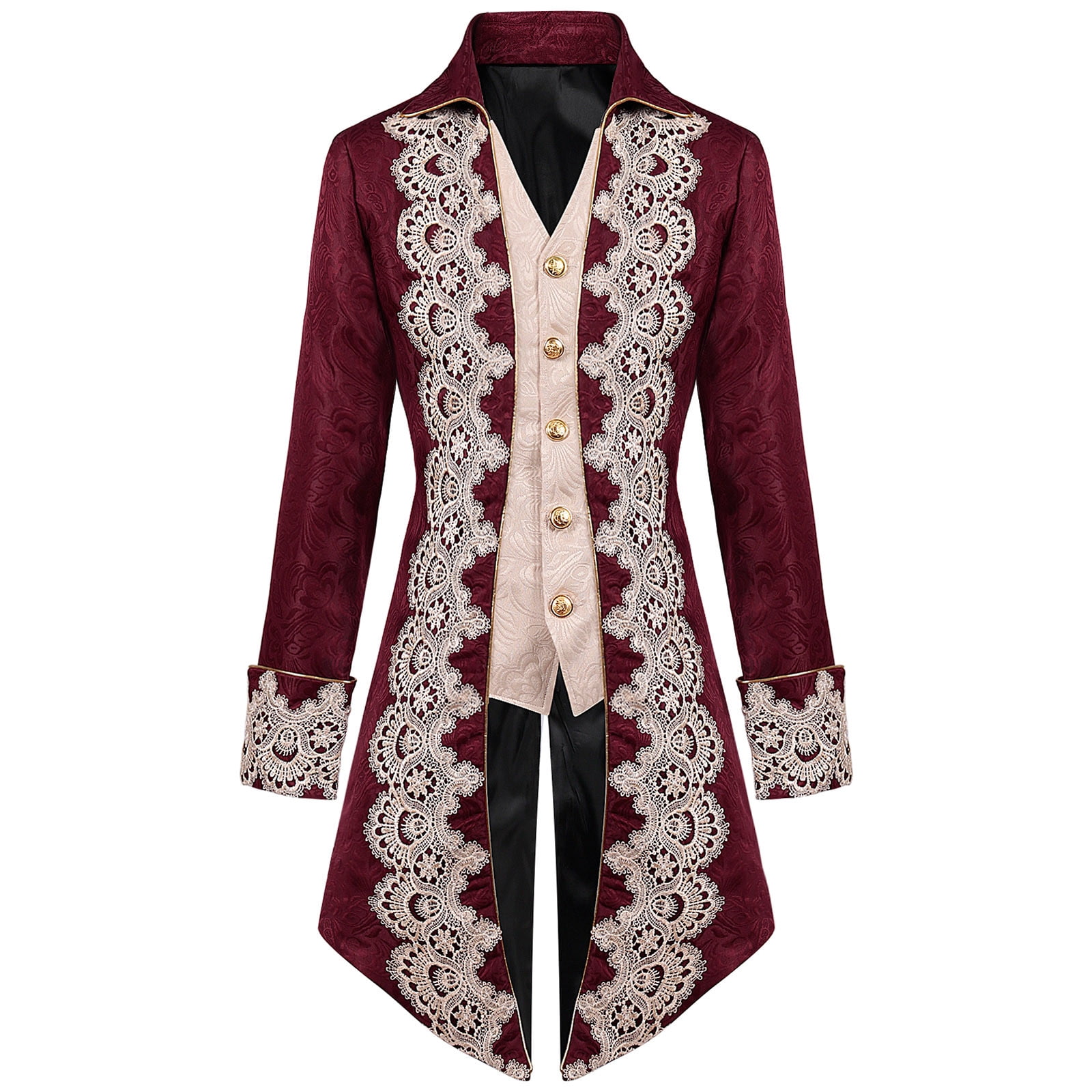 Gpaecead 2024 Steampunk Gothic Jacket Vintage Tailcoat Medieval Frock ...