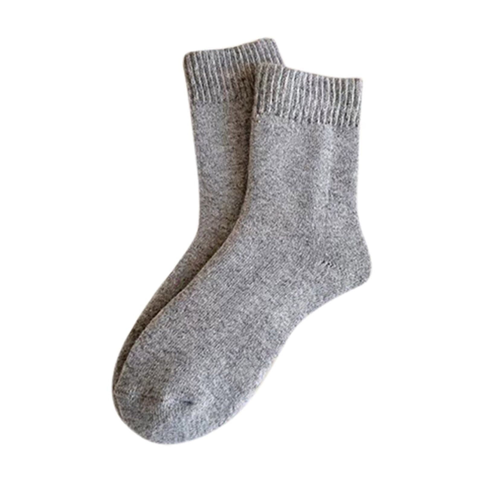 Lovskoo Men's and Women's Winter Boot Socks Comfortable Knitted Mid ...