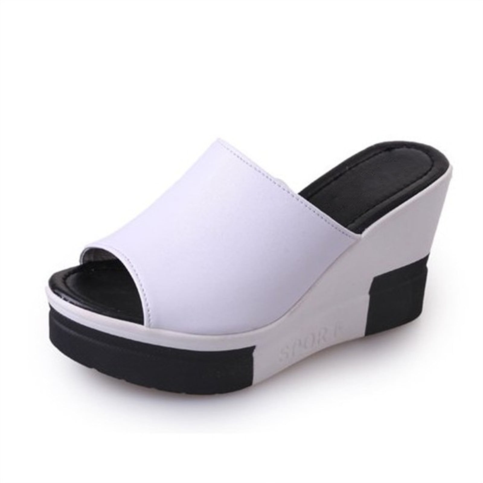Lovskoo 2024 Wedge Sandals for Women Open Toe Slip On Platform Thick ...