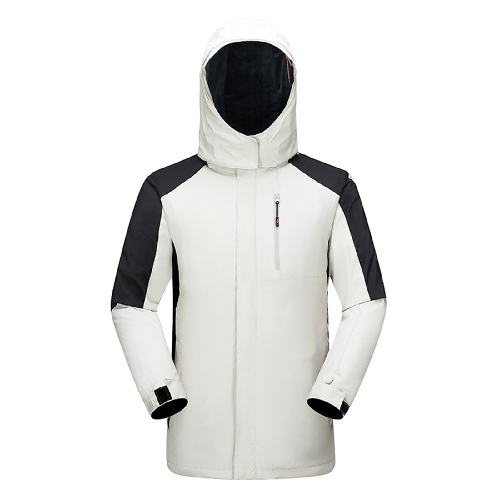 Lovskoo 2024 Women and Men's Hooded Rain Jacket Waterproof 3 In 1 Ski ...