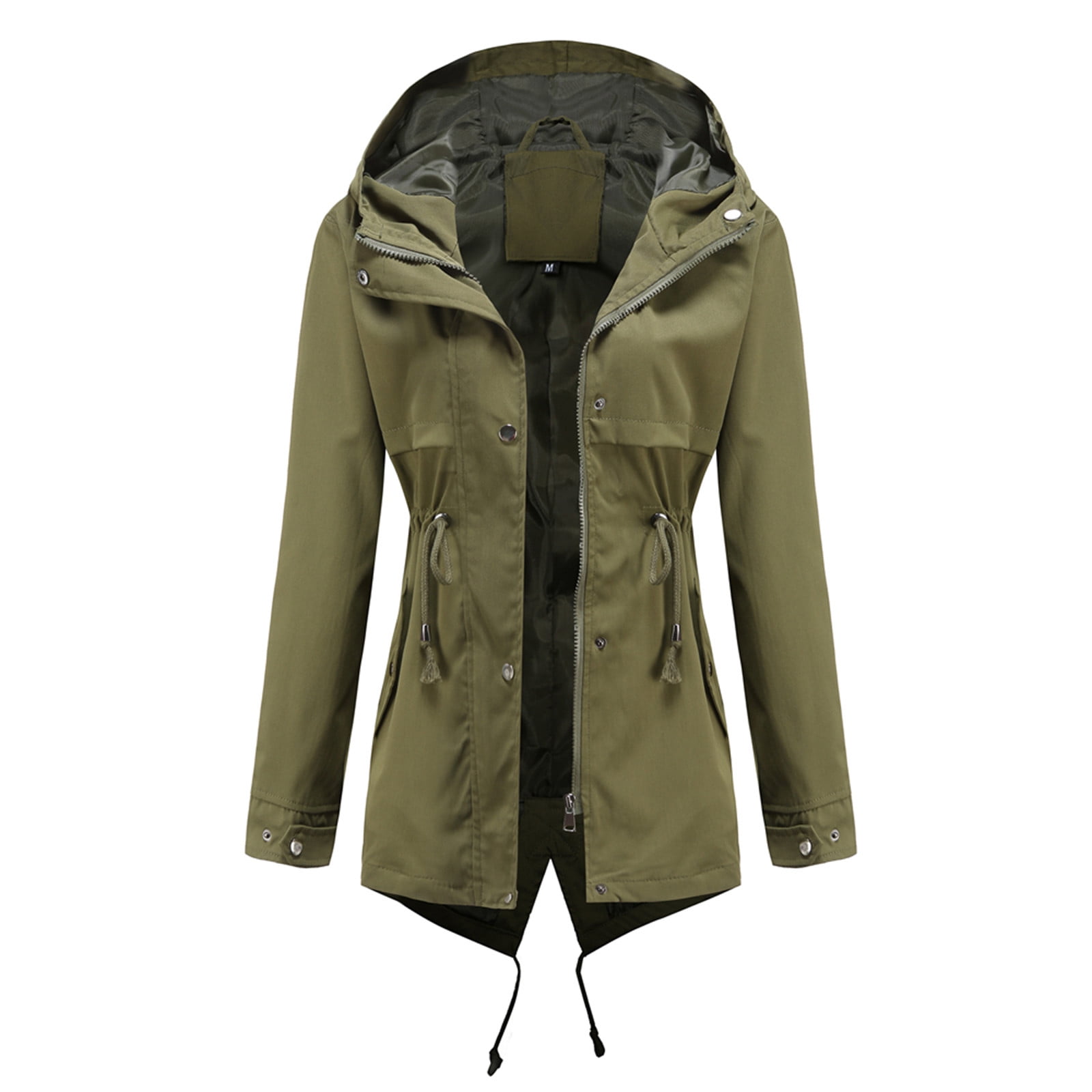 Lovskoo 2024 Women Windbreaker Jacket Solid Rain Jacket Outdoor Jackets ...