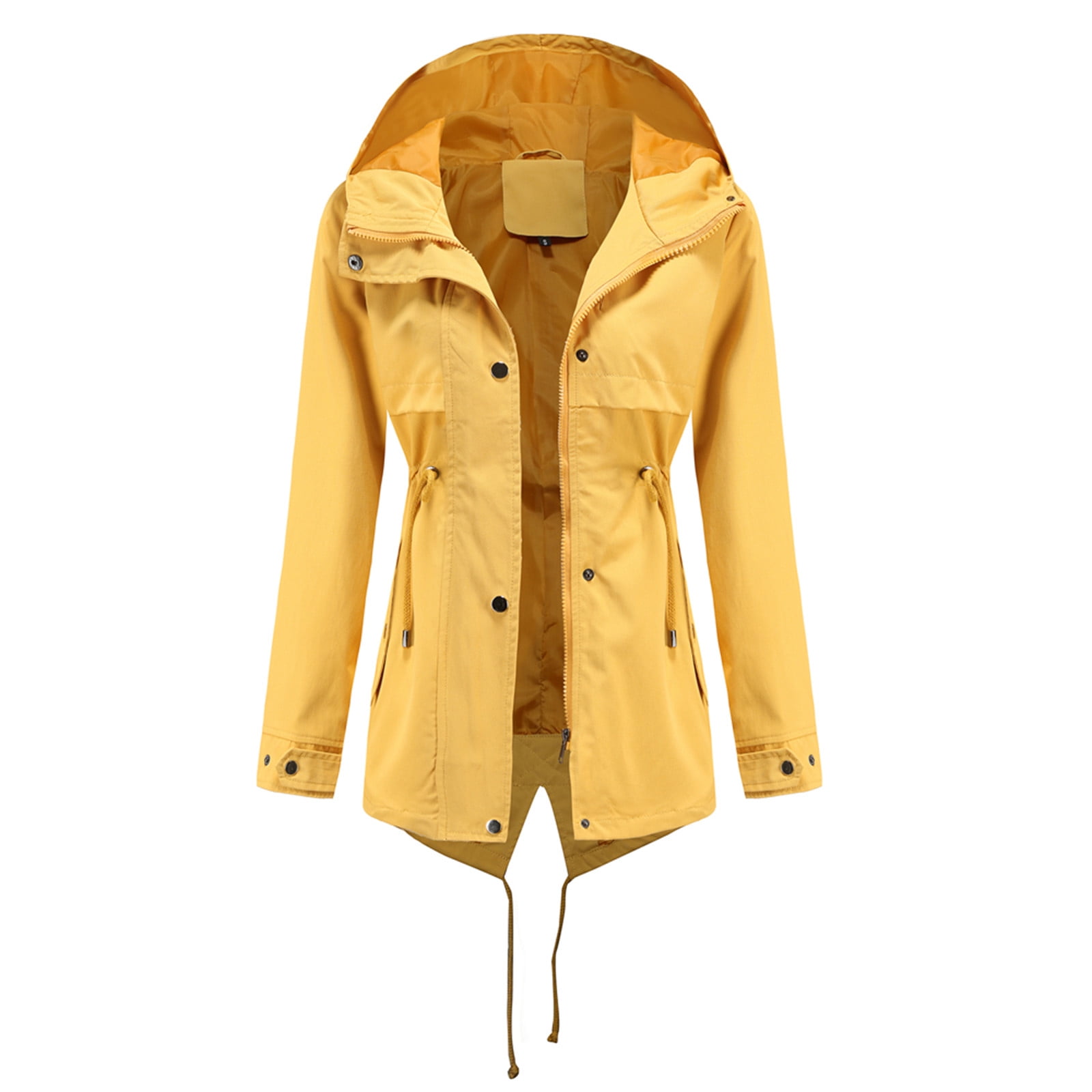Lovskoo 2024 Women Windbreaker Jacket Solid Rain Jacket Outdoor Jackets ...