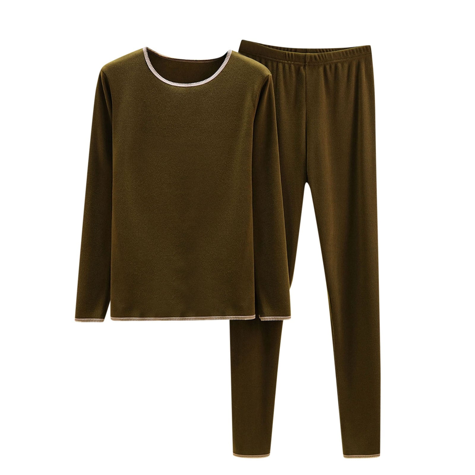 Lovskoo 2024 Women's 2 Piece Pajama Set Large Size Round Neck Pants ...