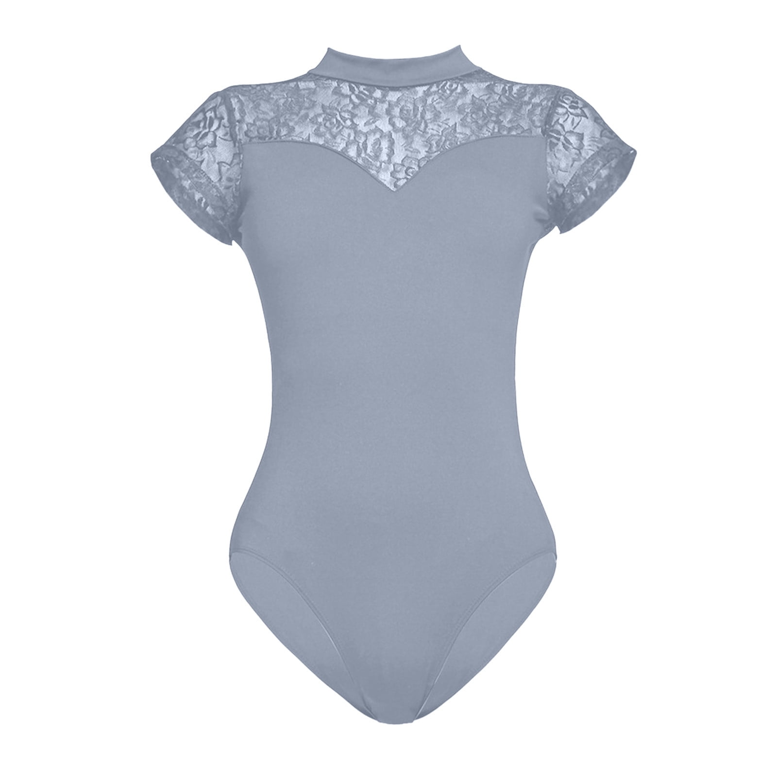 Lovskoo 2024 Women's Ballet Lace Short Sleeve Dance Leotard Tank Hollow ...