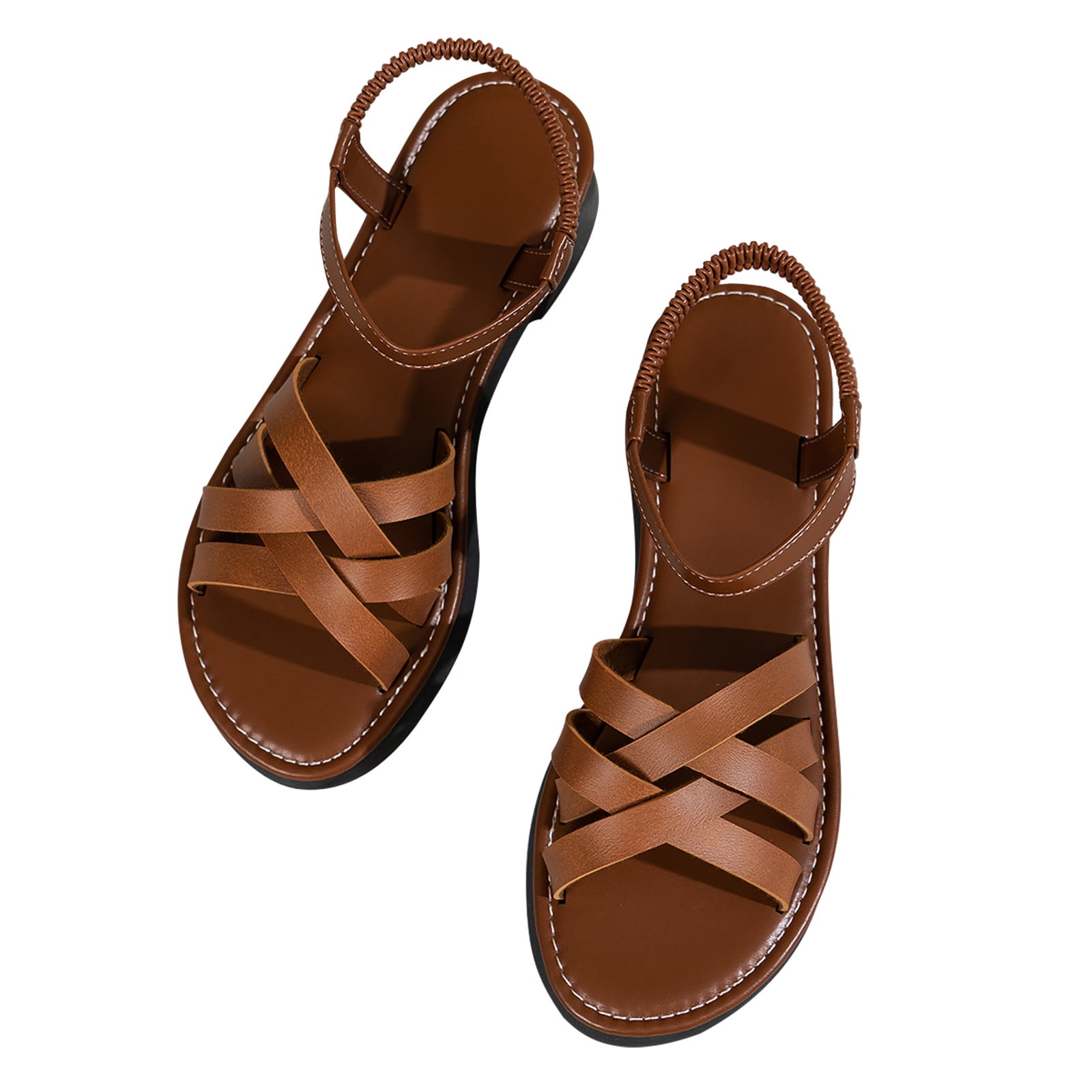 Lovskoo 2024 Women's Boho Platform Sandals Open Toe Ankle Strap Summer ...