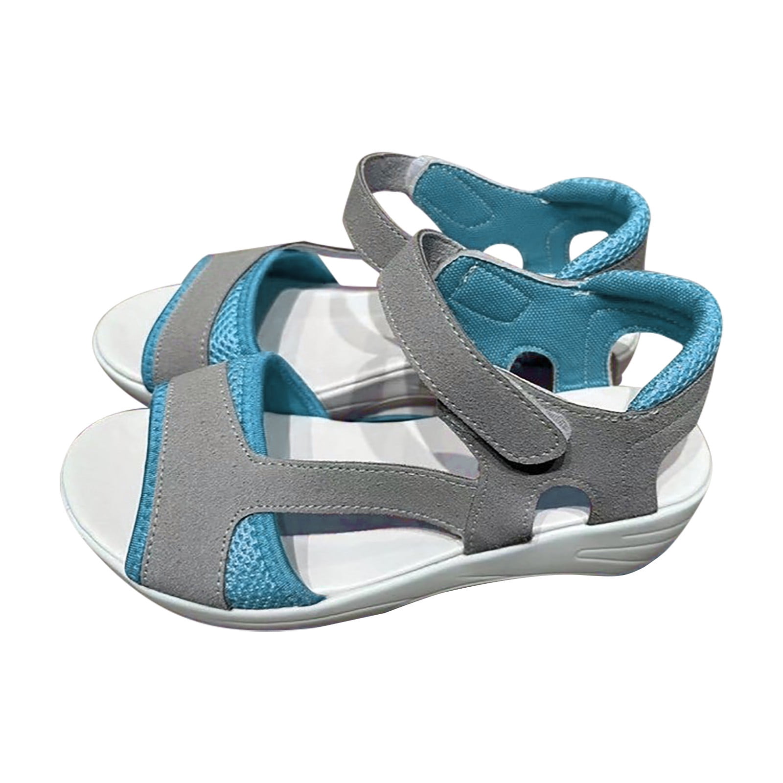 Lovskoo 2024 Women's Boho Wedge Sandals Open Toe Ankle Strap Summer ...