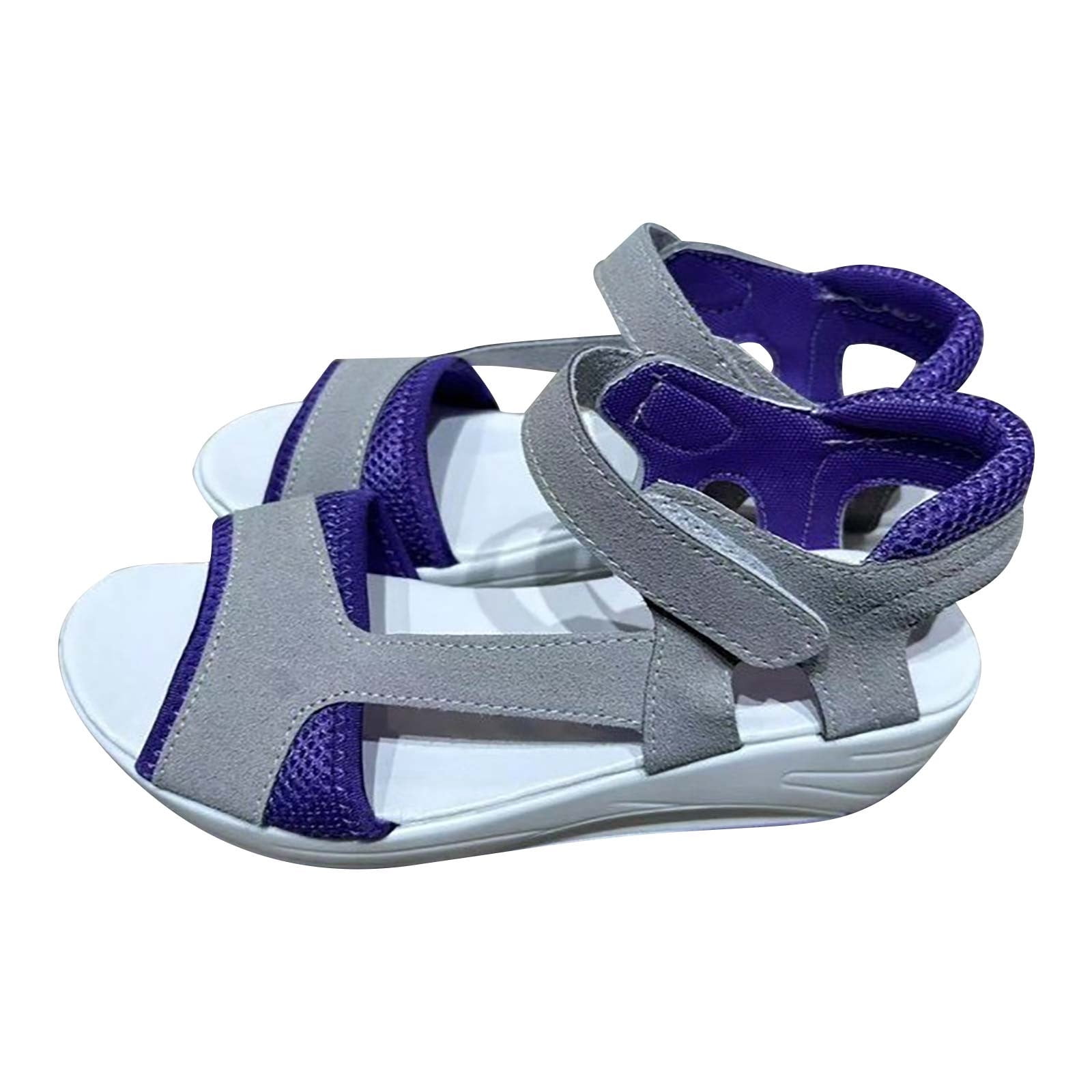 Lovskoo 2024 Women's Boho Wedge Sandals Open Toe Ankle Strap Summer ...
