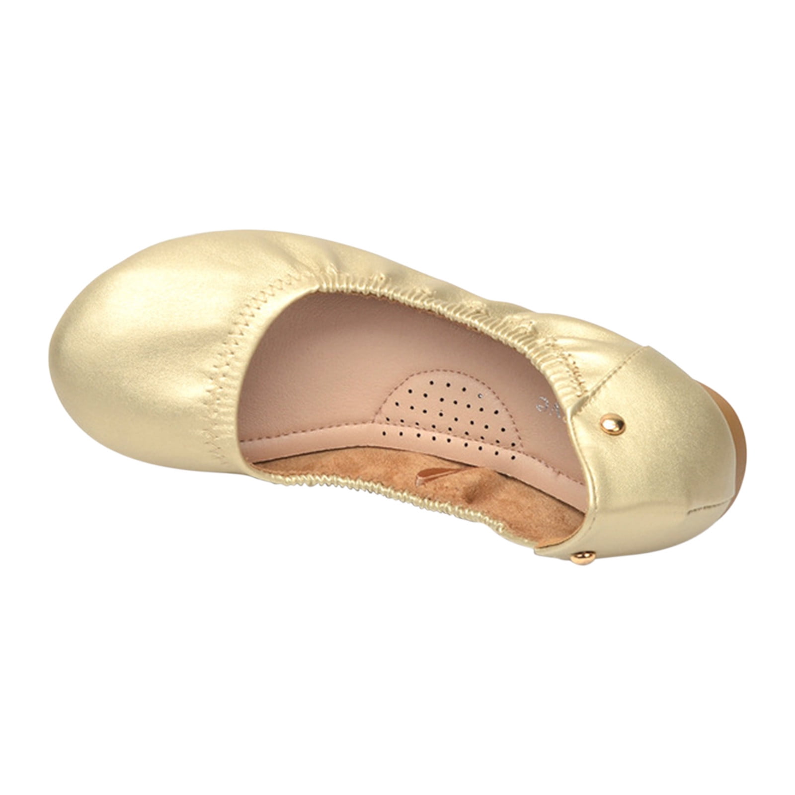 Lovskoo Women's Flats Shoes Pointed-Toe Dress Shoes Metal Comfortable ...
