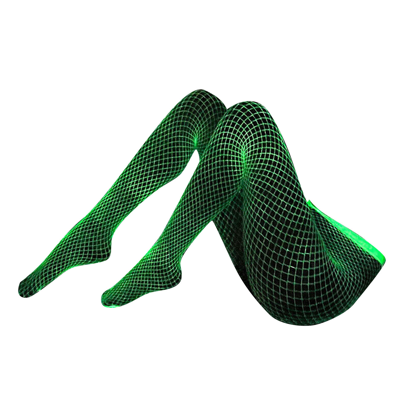 Lovskoo 2024 Women's Glow In The Dark Fishnet Stockings Hollow Fishnet ...