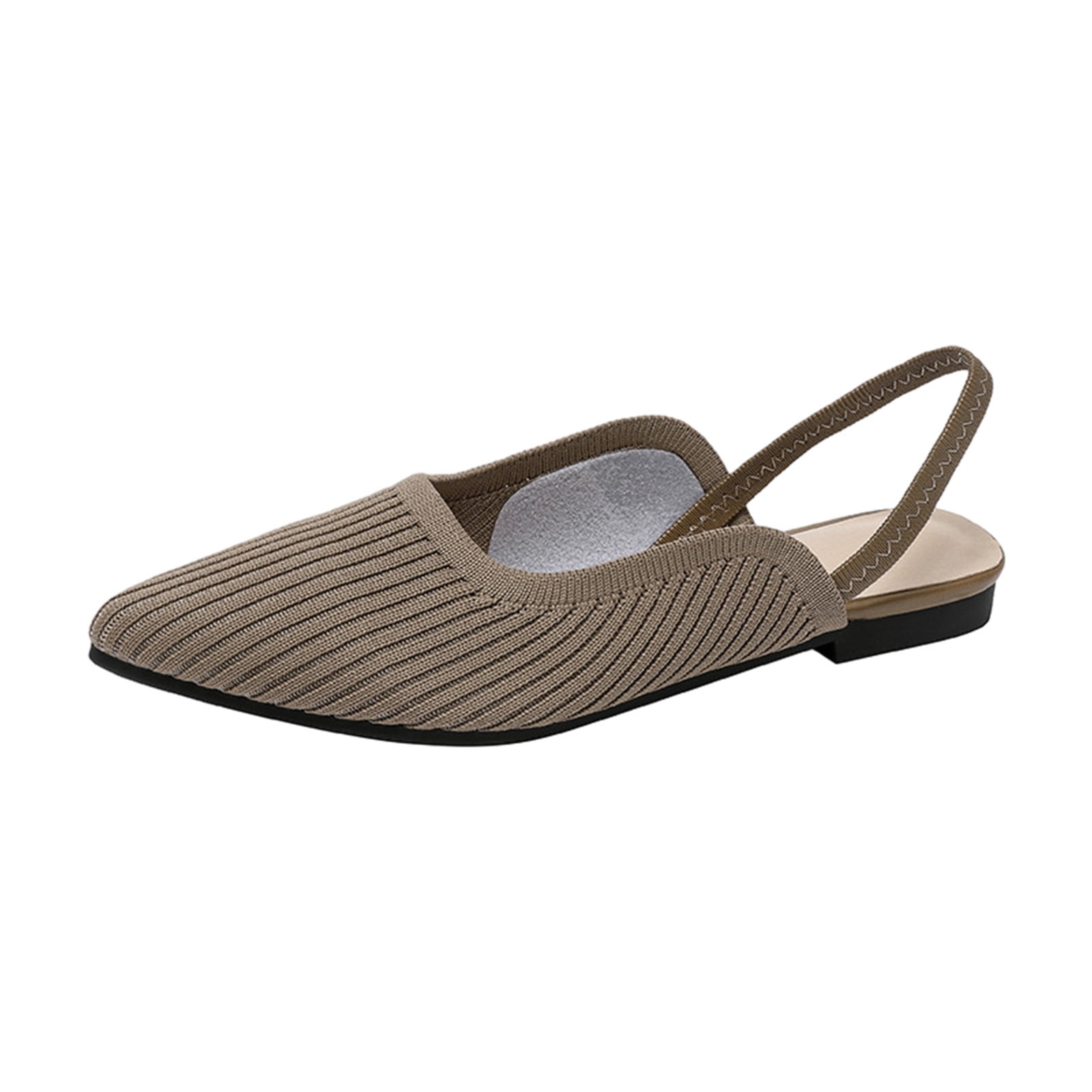 Lovskoo 2024 Women's Knit Dress Shoes Flats Slingbacks Comfort Walking ...