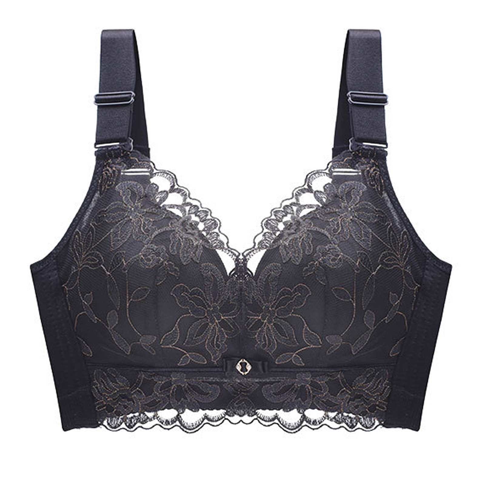 Lovskoo 2024 Women's Lace Wireless Bra Lacy Full-Coverage Bra for Women ...