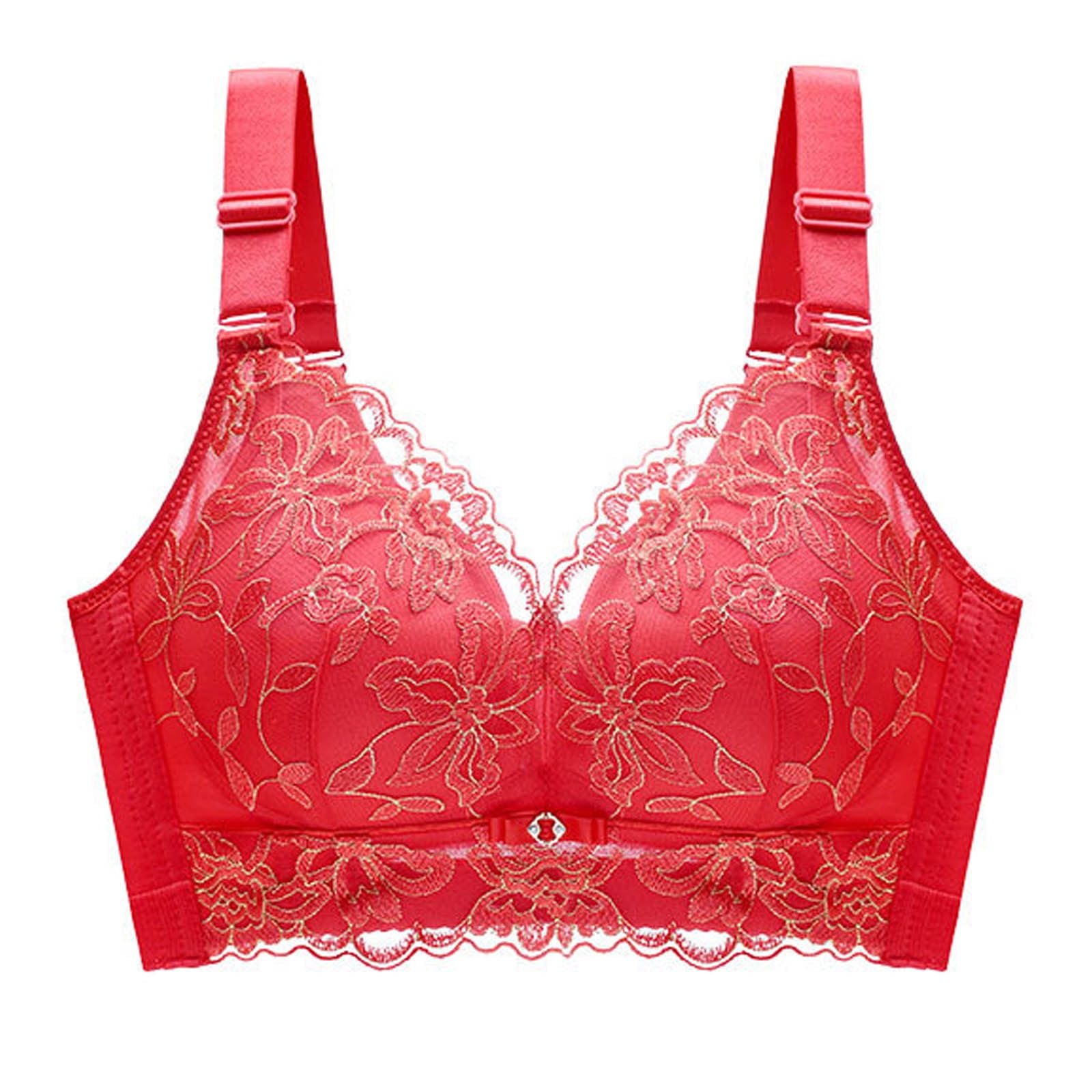 Lovskoo 2024 Women's Lace Wireless Bra Lacy Full-Coverage Bra for Women ...