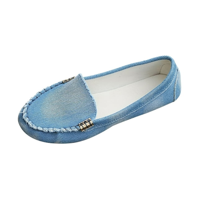Lovskoo 2024 Womens Loafers Closed Toe Flat Heel Slip On Work Shoes