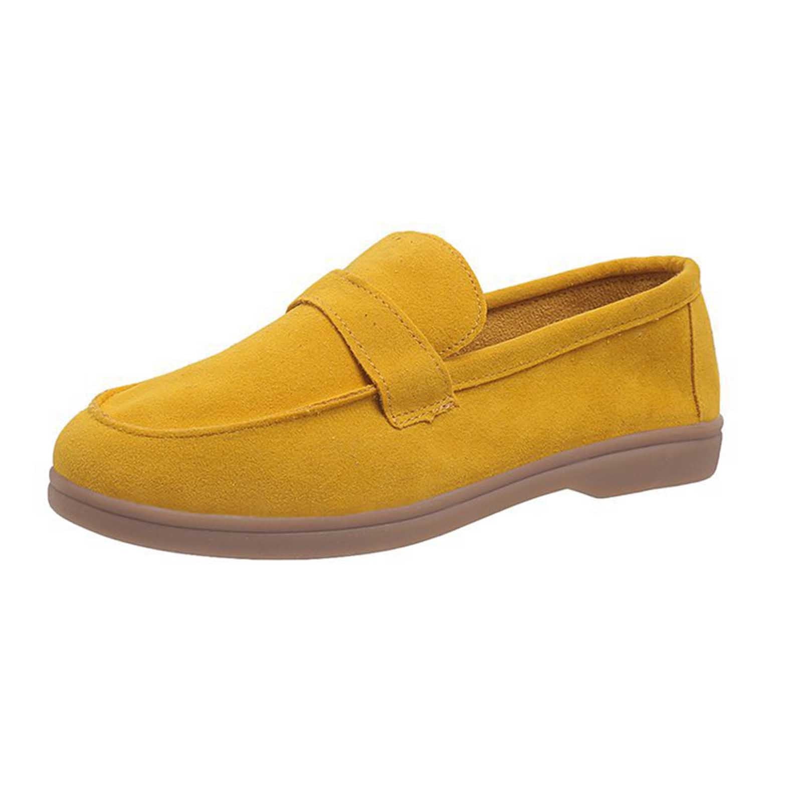 Lovskoo 2024 Women's Loafers Moccasin Driving Shoes Suede Leather Slip ...