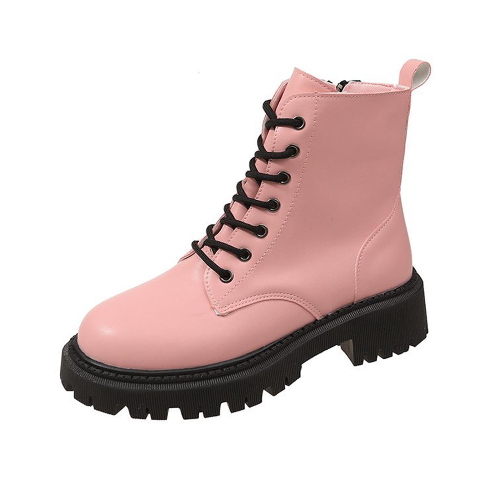 Lovskoo 2024 Women's Middle Heels Ankle Boots Closed Toe Plus Size ...