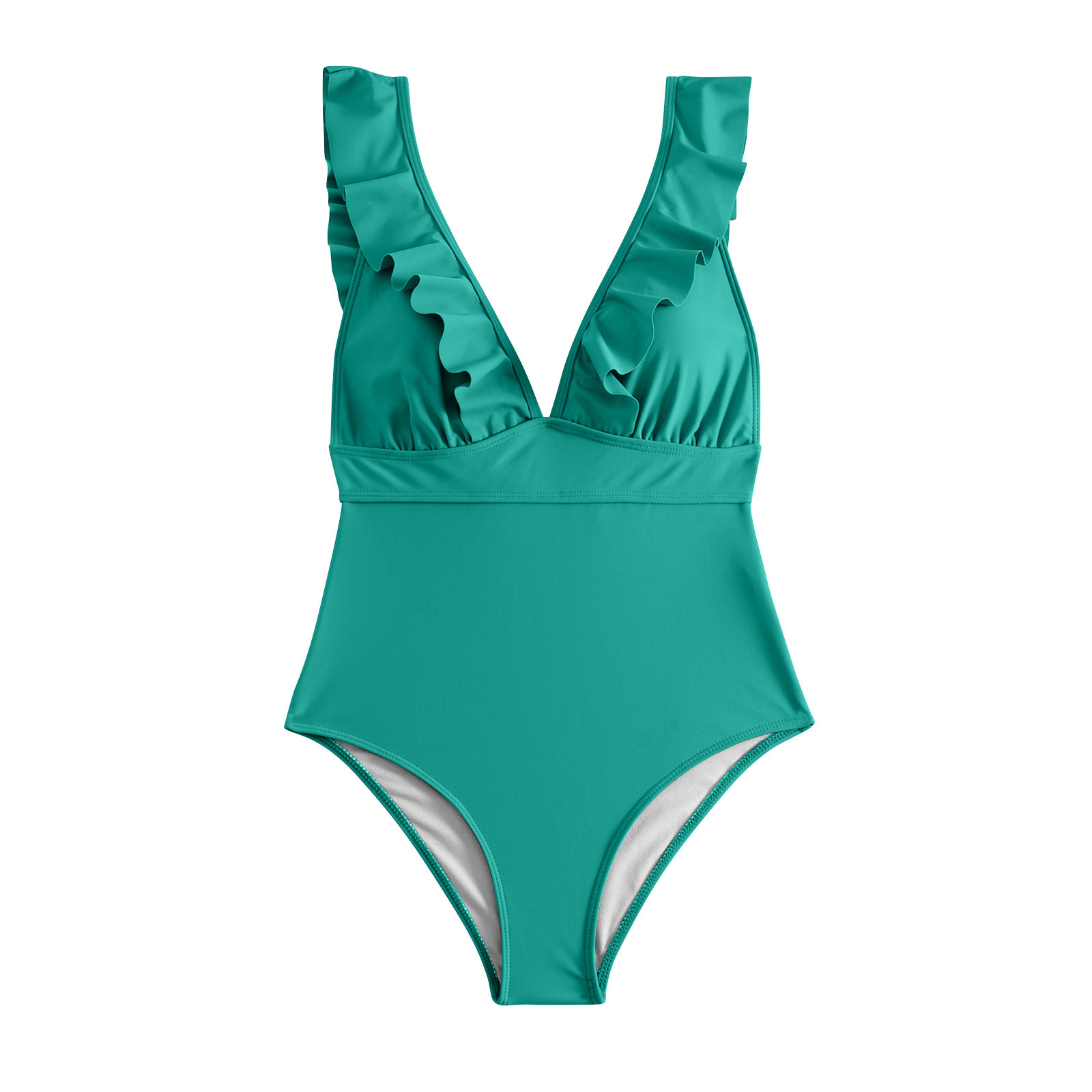 Lovskoo 2024 Women's One Piece Swimsuits Sleeveless Solid Bandage ...