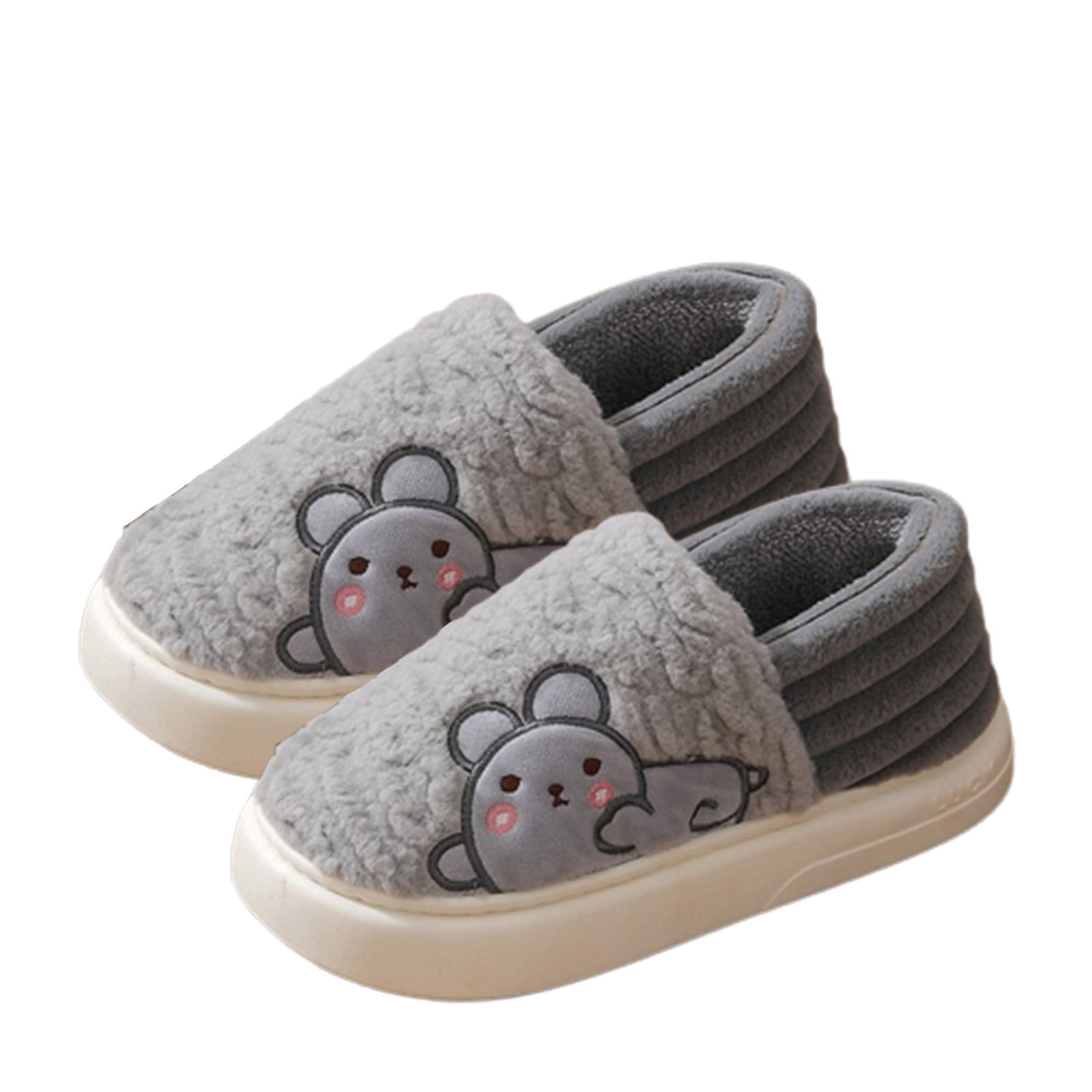 Lovskoo 2024 Women's Round Toe Cartoons Cute Plush Home Indoor ...