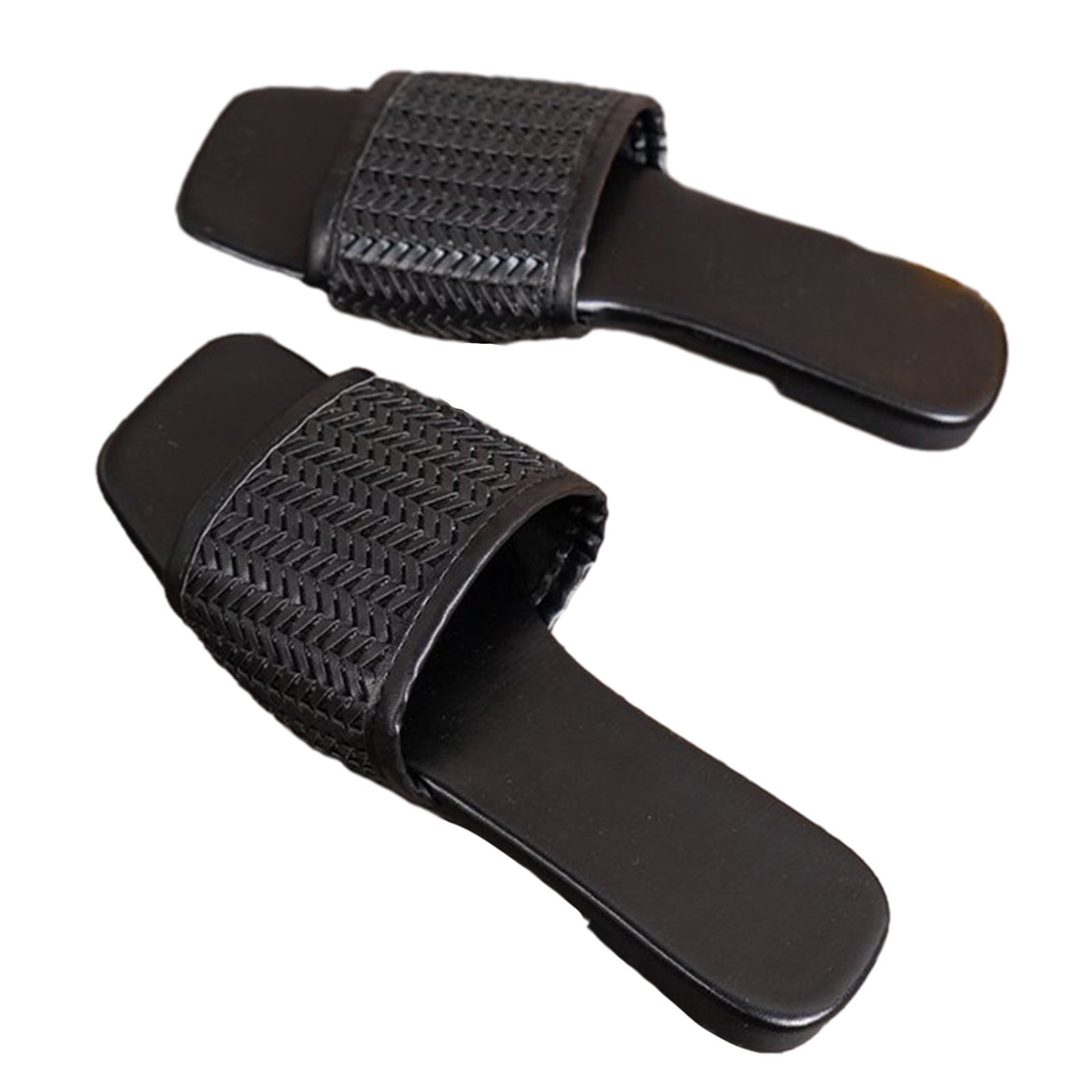 Lovskoo 2024 Women's Slippers Summer Open Toe Large Size with Flat Flip-Flops Light Wear Sandals ...