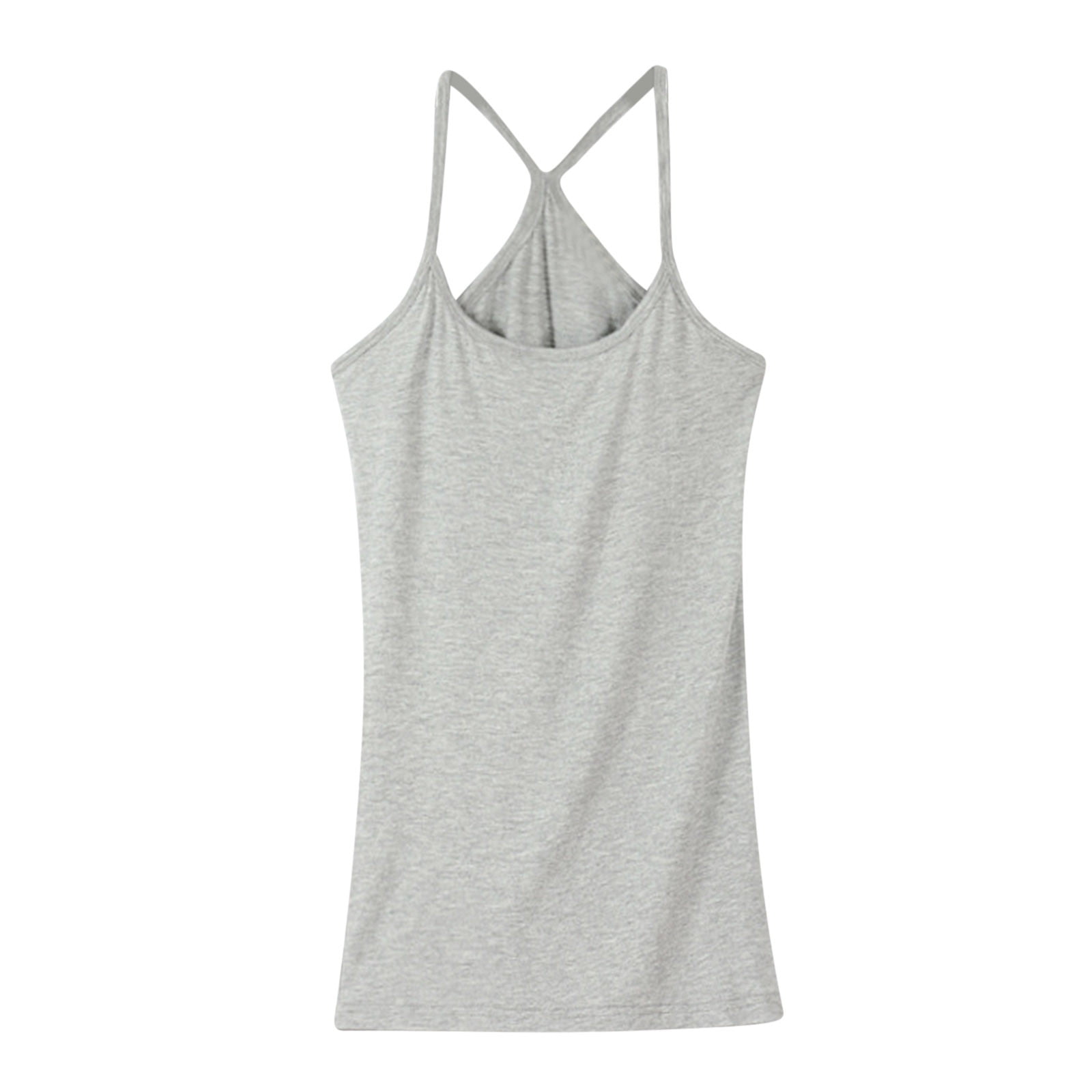 Lovskoo 2024 Women's Solid Color Seamless Basic Stretch Cami with Y ...