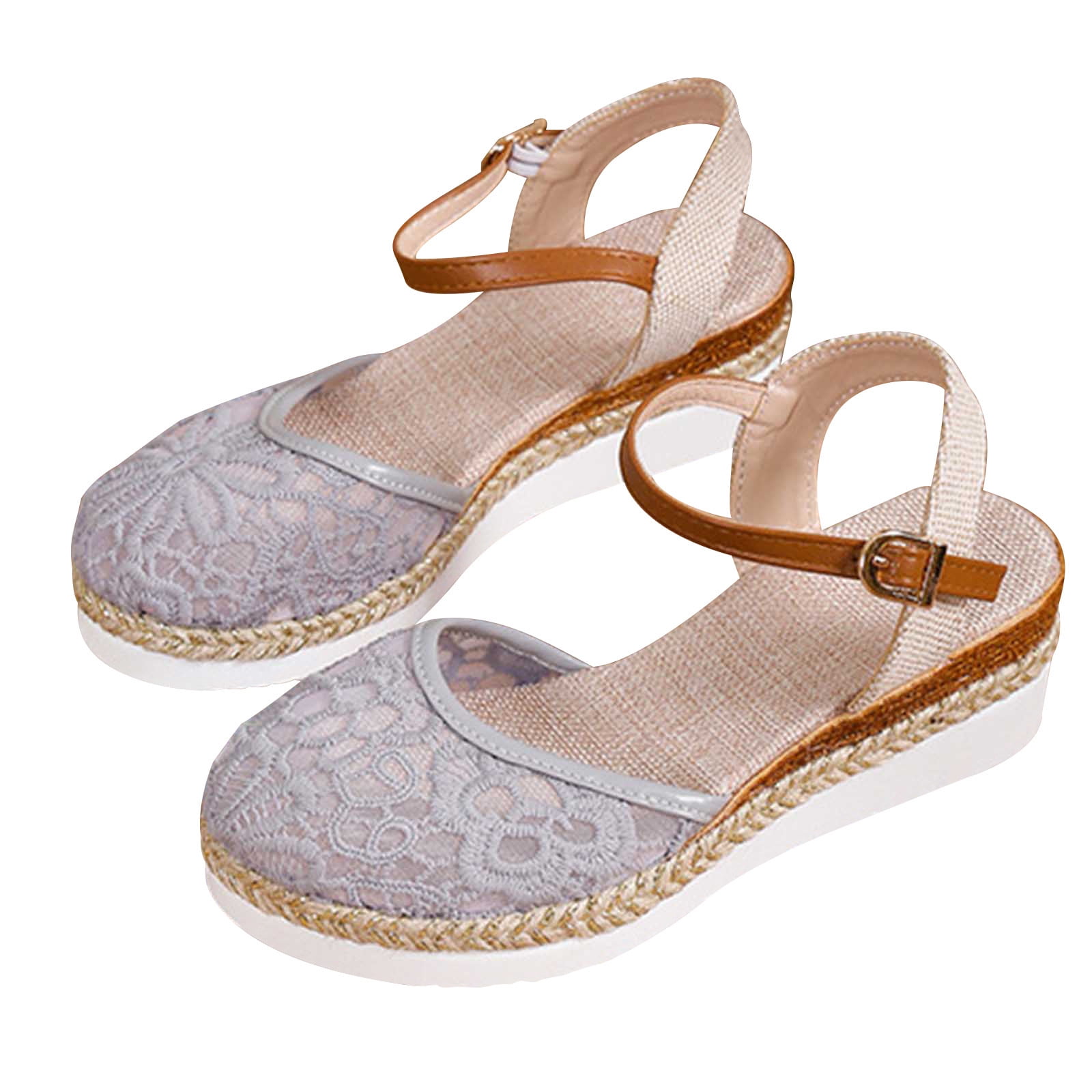 Lovskoo 2024 Women's Wedge Espadrille Sandals Summer Bohemian Shoes ...
