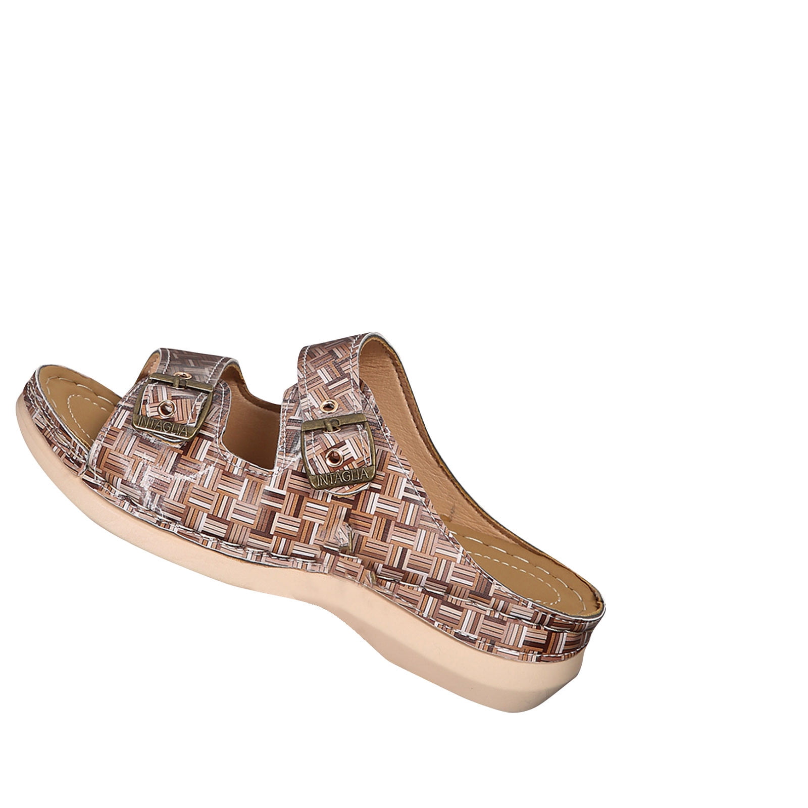 Lovskoo 2024 Women's Wedge Slipper Open Toe Summer Large Slippers 2024 ...