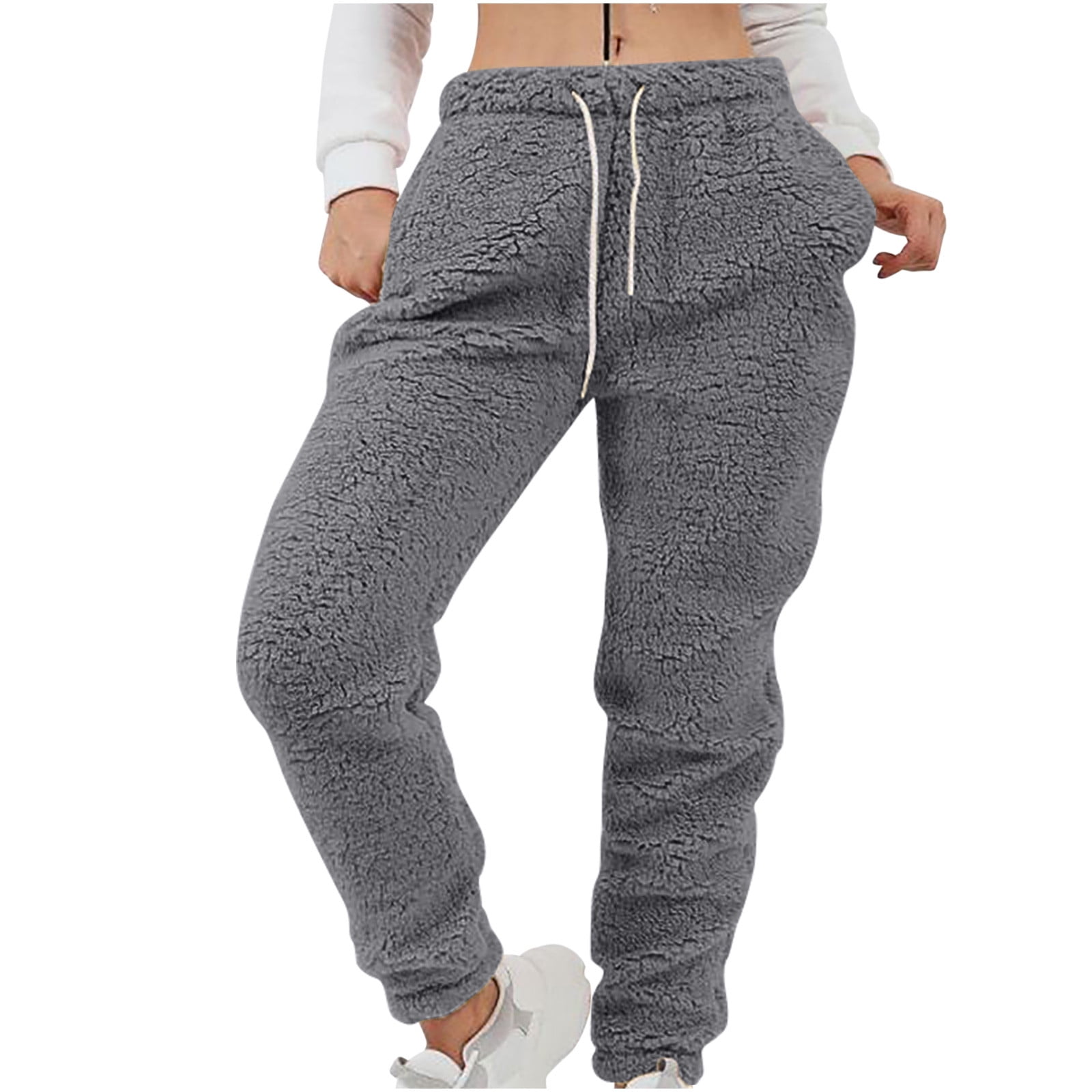 Lovskoo 2024 Women's Winter Plush Fuzzy Pajama Pants Warm Cozy Bottoms ...