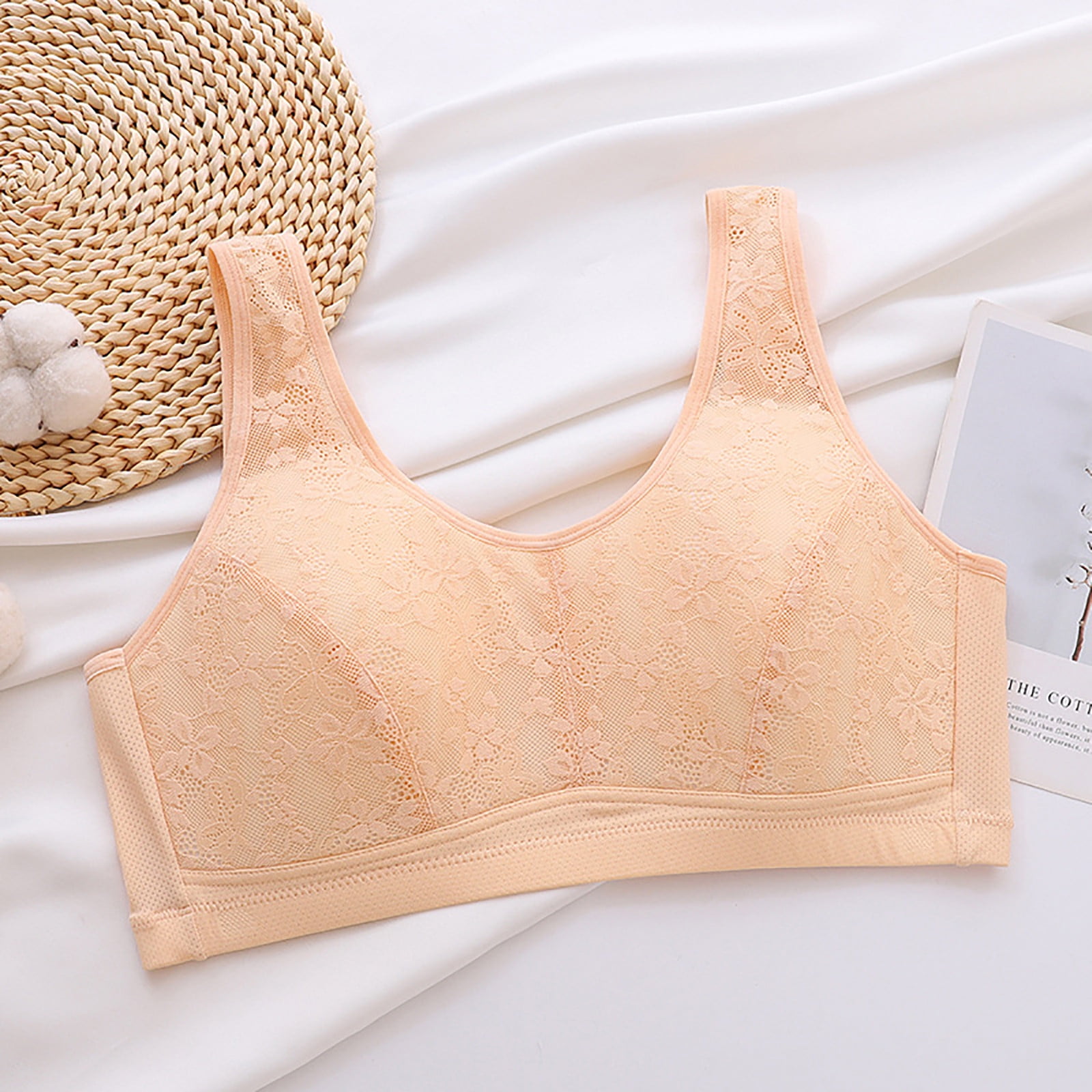 Lovskoo Women's Seamless Wireless Push Up Bras Comfort No Underwire No ...