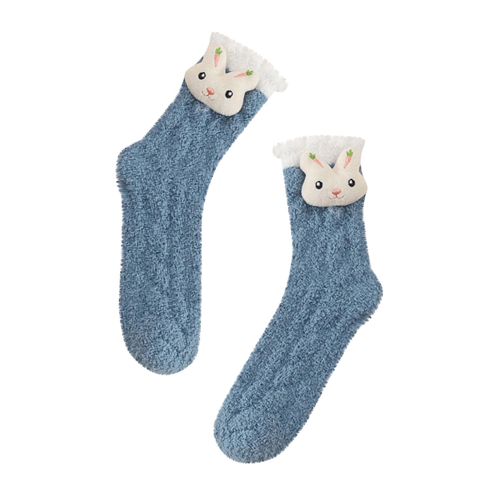 Lovskoo Womens Novelty Fuzzy Socks Slipper Coral Fleece Winter Cute ...