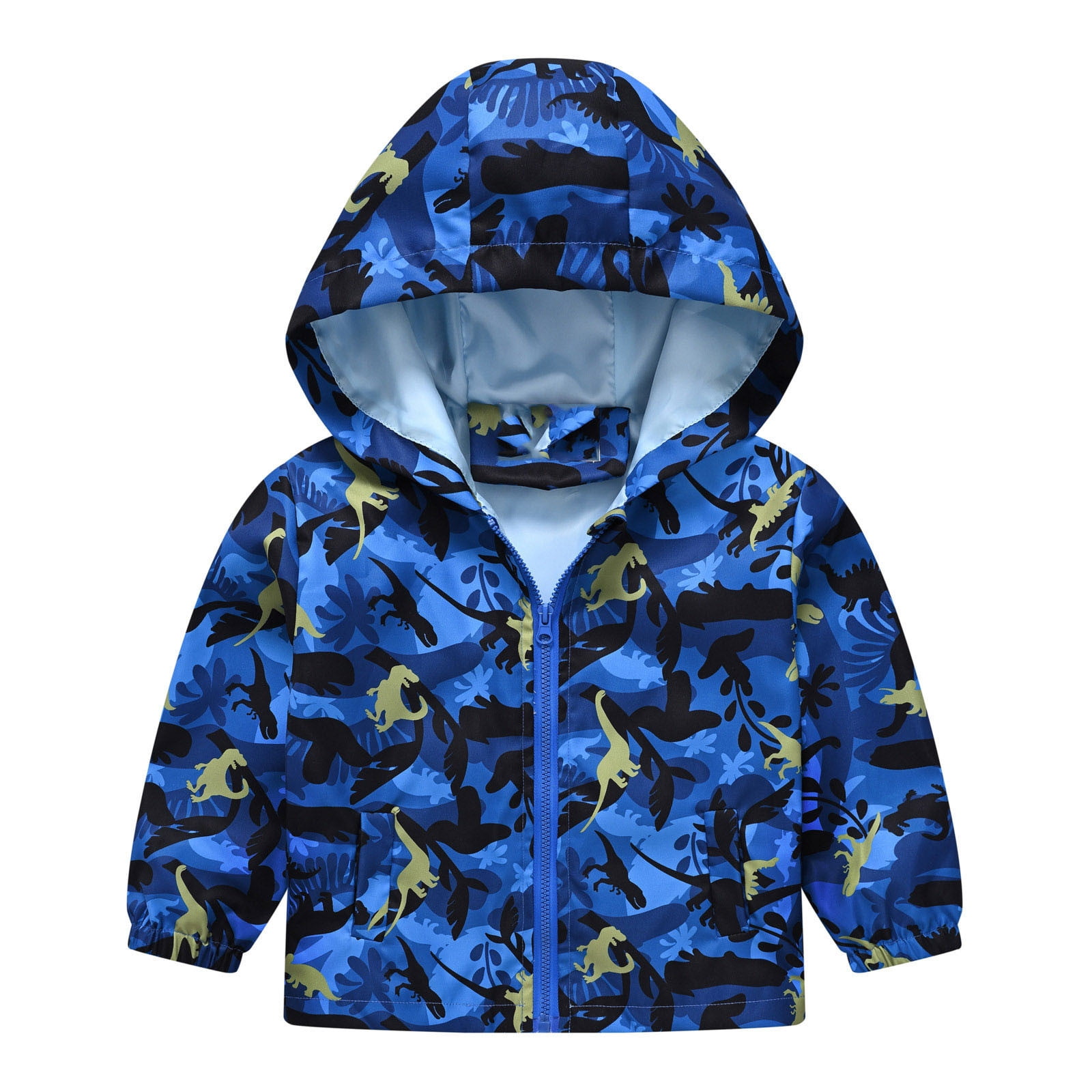 Zwiiyzr 2025 4-13Y Kids Toddler Boys Dinosaur Cartoon Jackets Zip Up Kids Lightweight Hooded ...
