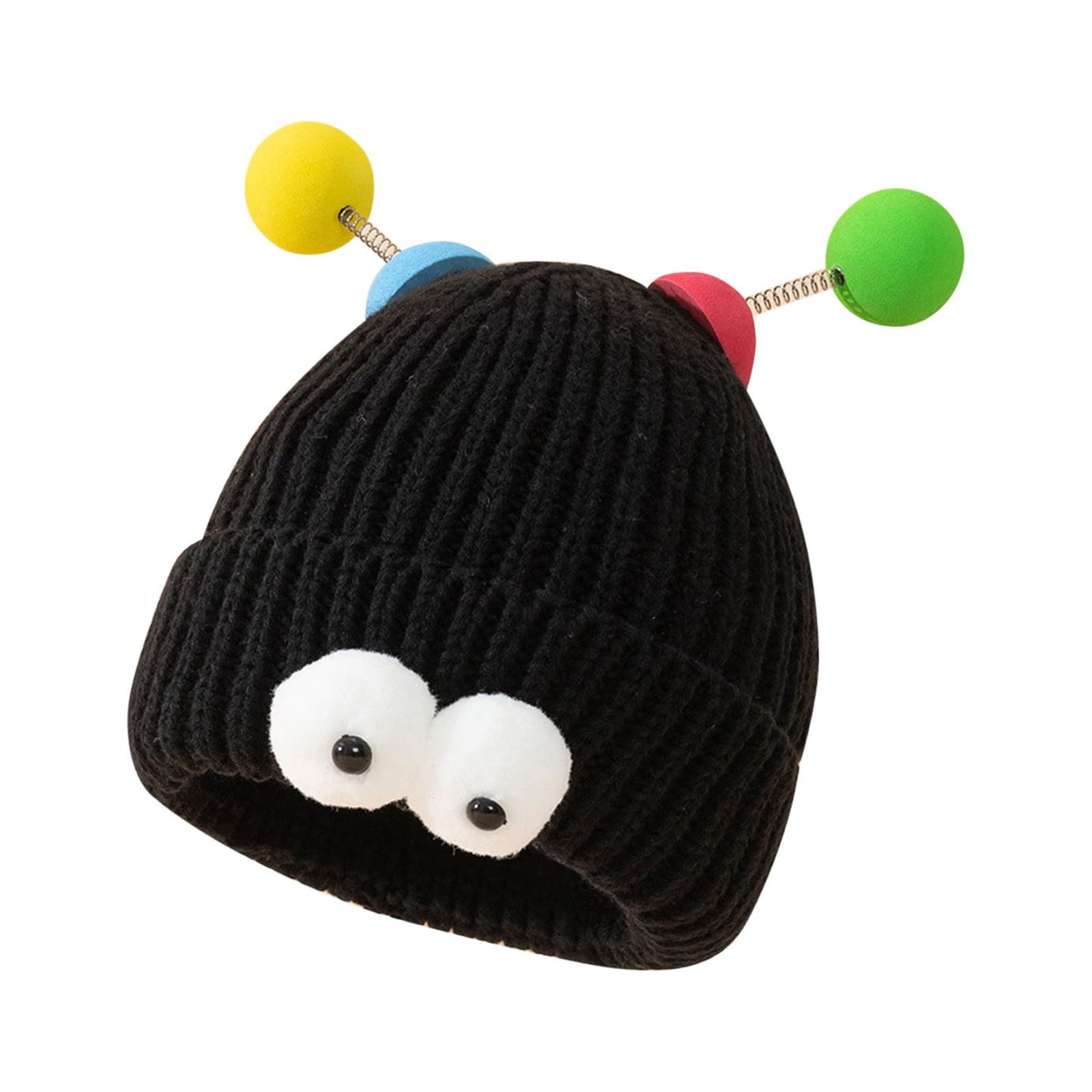 Lovskoo Cute Cartoon Wool Eye-Ball Knitted Hat Ear Flap Crochet Beanie ...